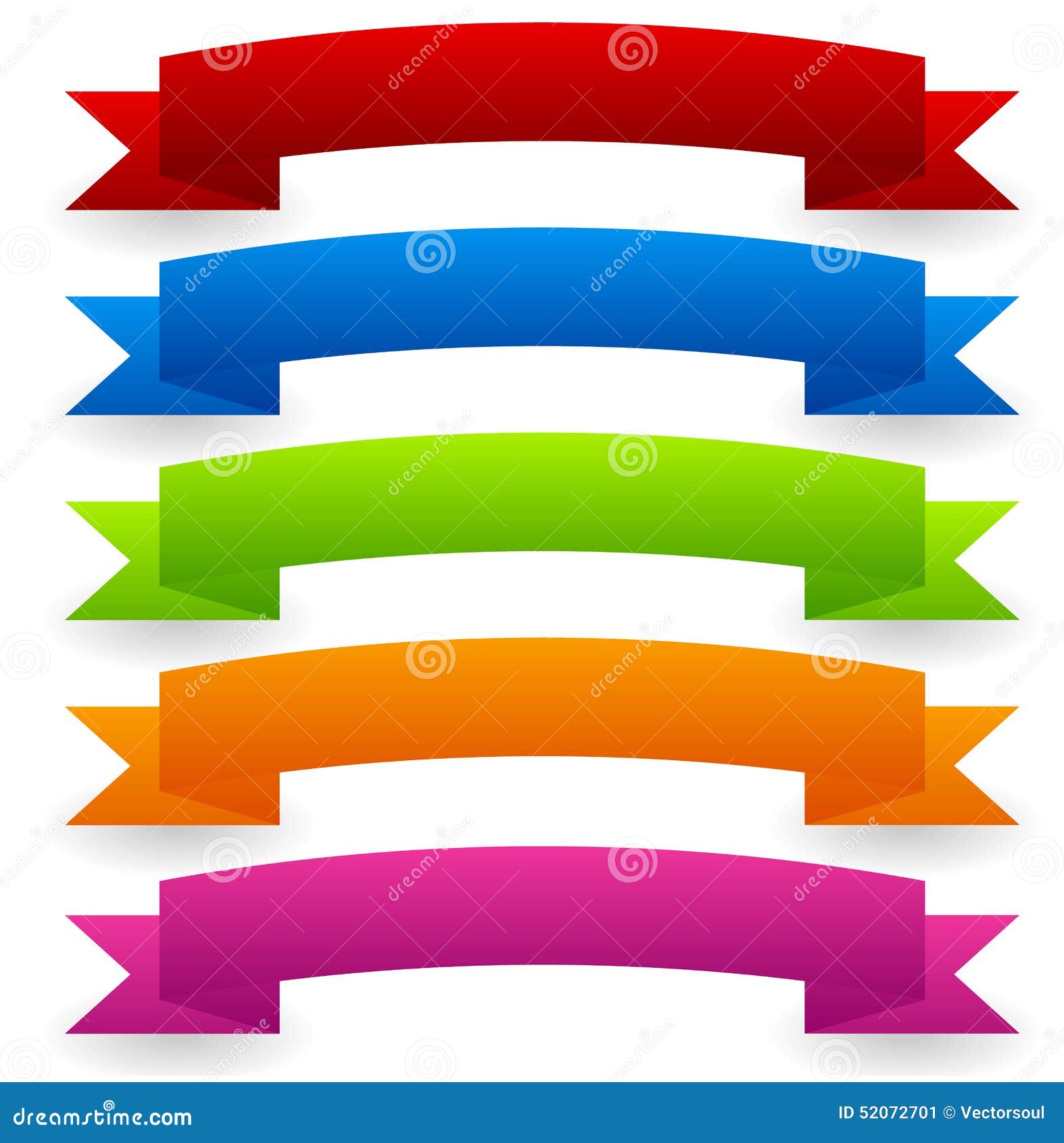 Colorful Vector Banner Set - Curved, Arched Version Stock Vector ...