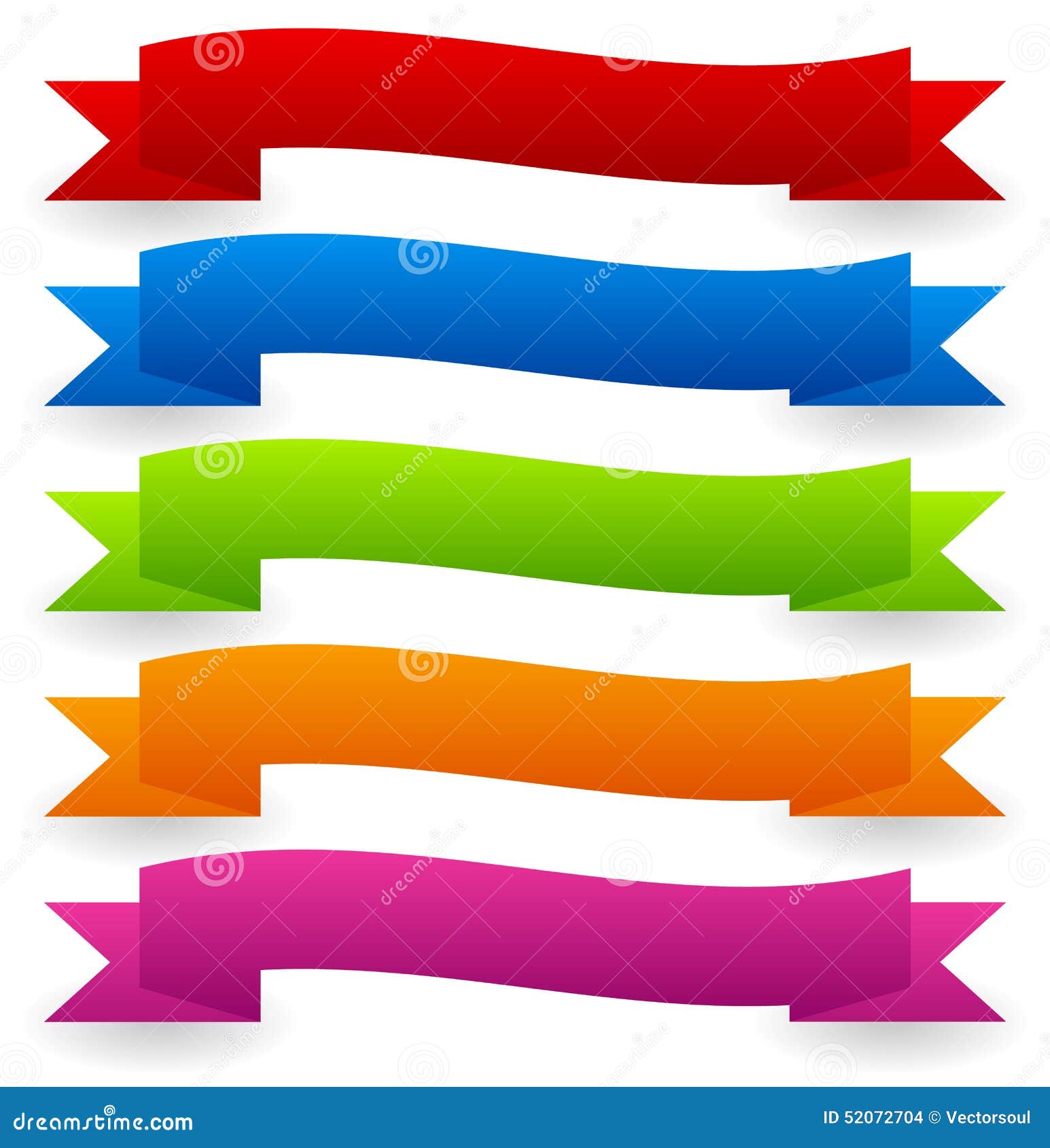 Colorful Vector Banner Set - Wavy, Waving Version Stock Vector ...