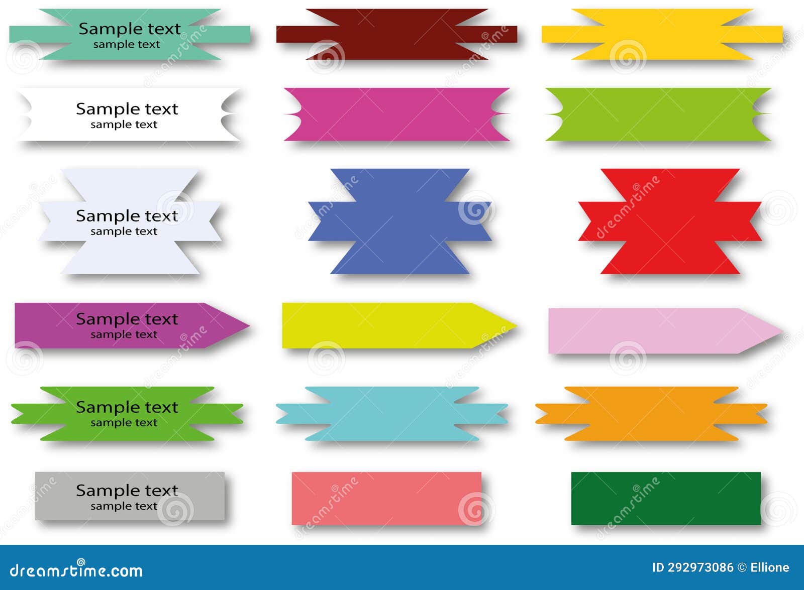 Colorful Vector Banners Set. Objects Isolated. Vector. Stock ...