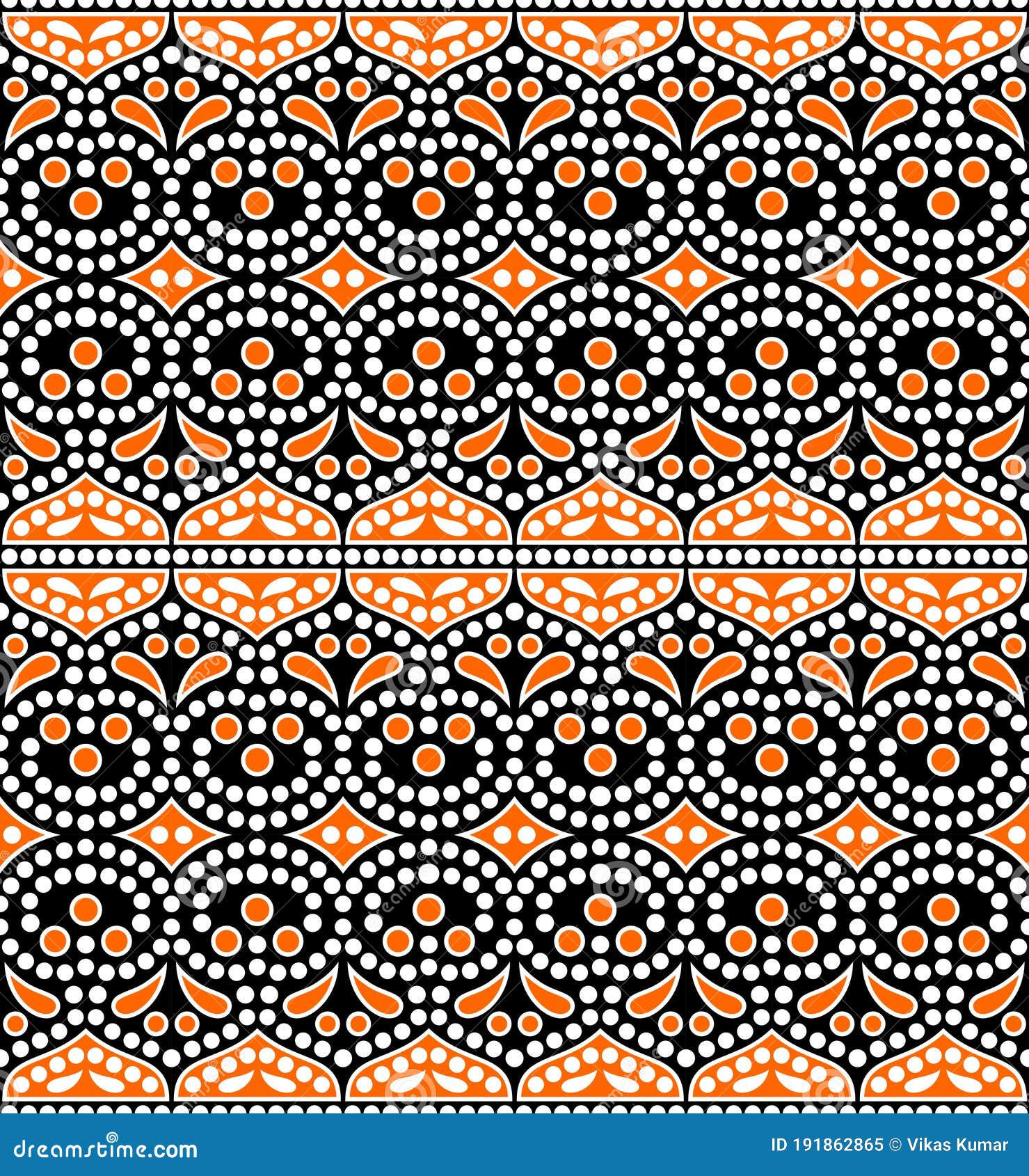 Colorful Vector Chunri Dot Panting Mosaic Pattern Design Stock Vector ...