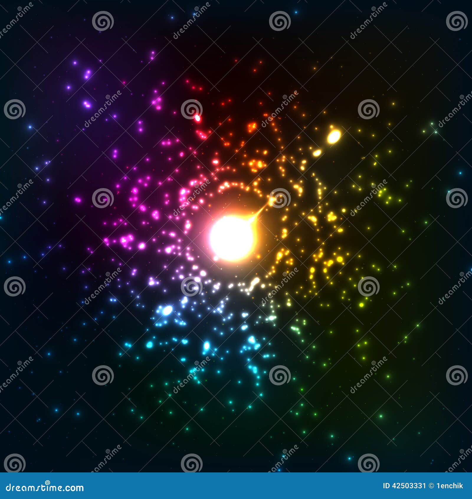 Colorful Vector Cosmic Explosion Stock Vector - Illustration of ...