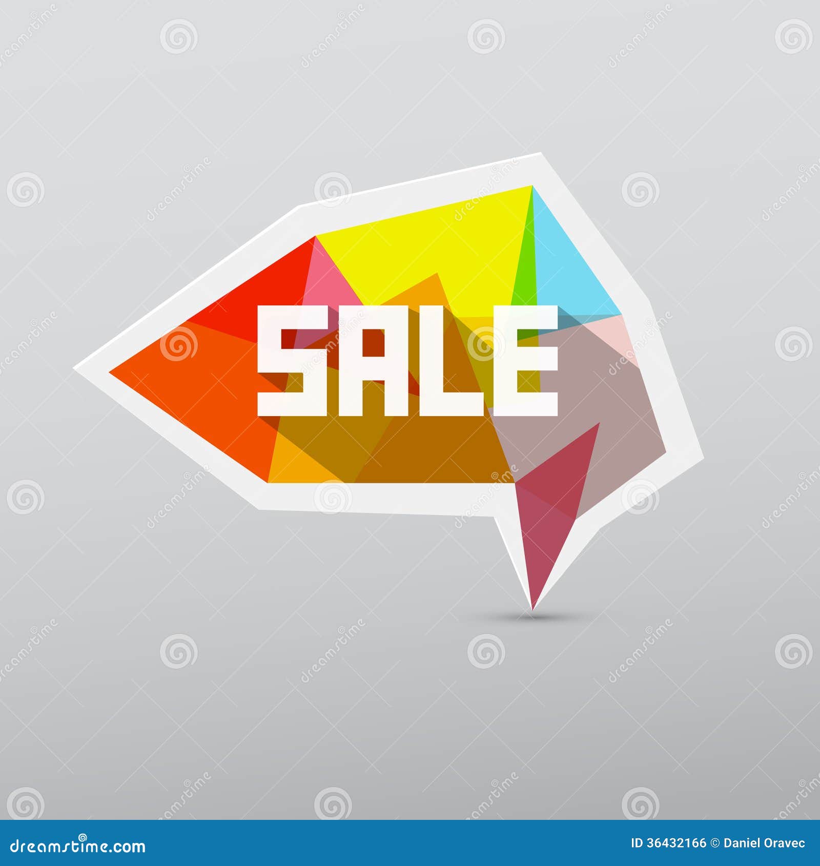 Colorful Vector 3d Sale Tag, Label Stock Vector - Illustration of ...