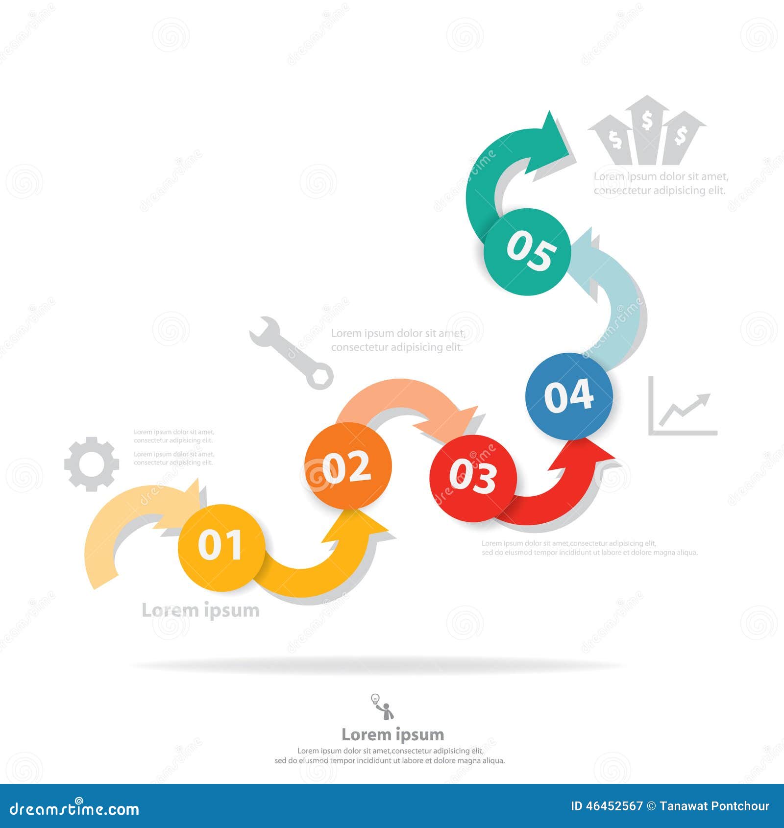 Colorful Vector Design for Workflow Layout Stock Vector - Illustration ...
