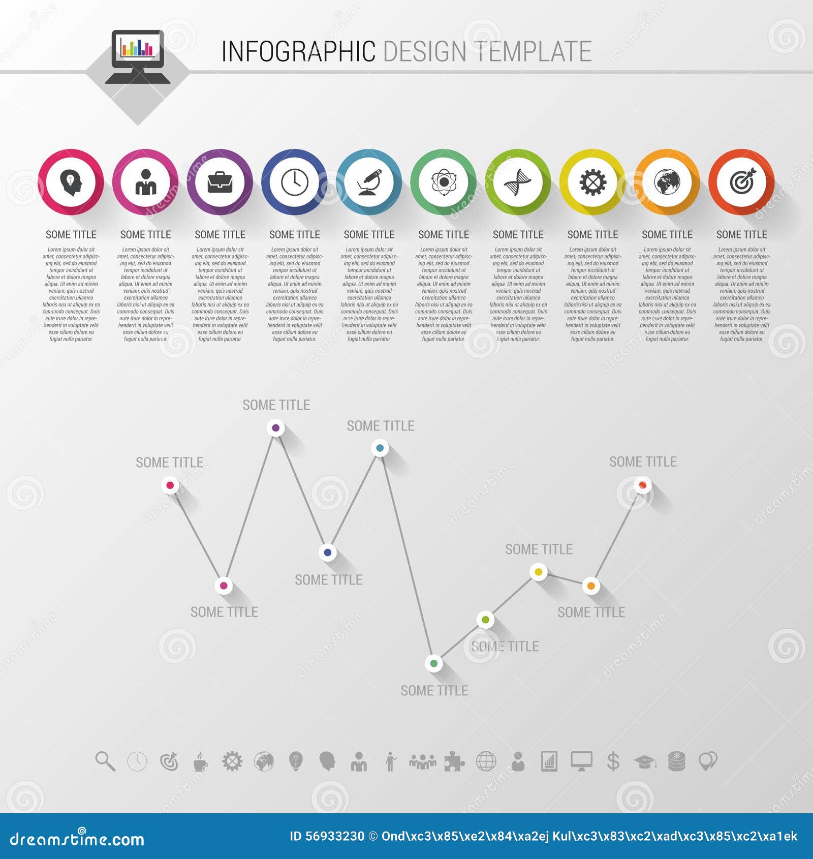 Colorful Vector Design For Workflow Layout. Modern Diagram ...