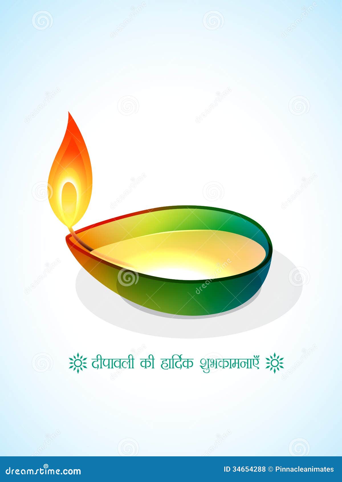 Colorful vector diya stock vector. Illustration of celebration - 34654288