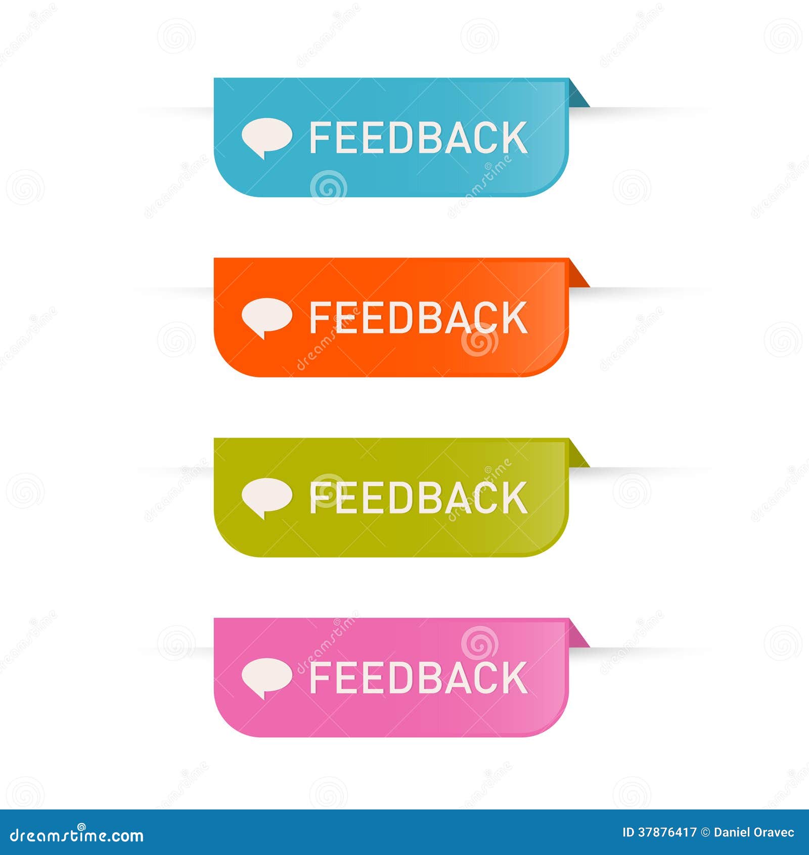Colorful Vector Feedback Icons Set Stock Vector - Illustration of label ...