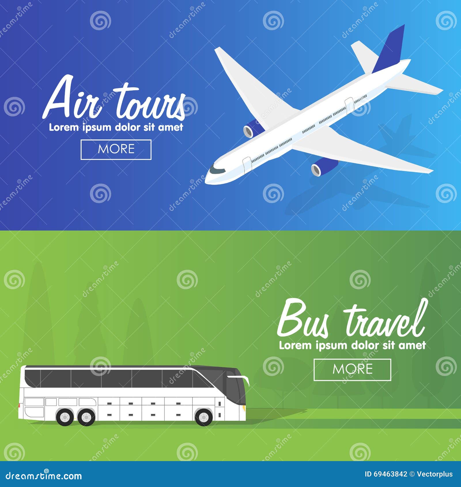 Colorful Vector Flat Banners Set. Stock Vector - Illustration of ...