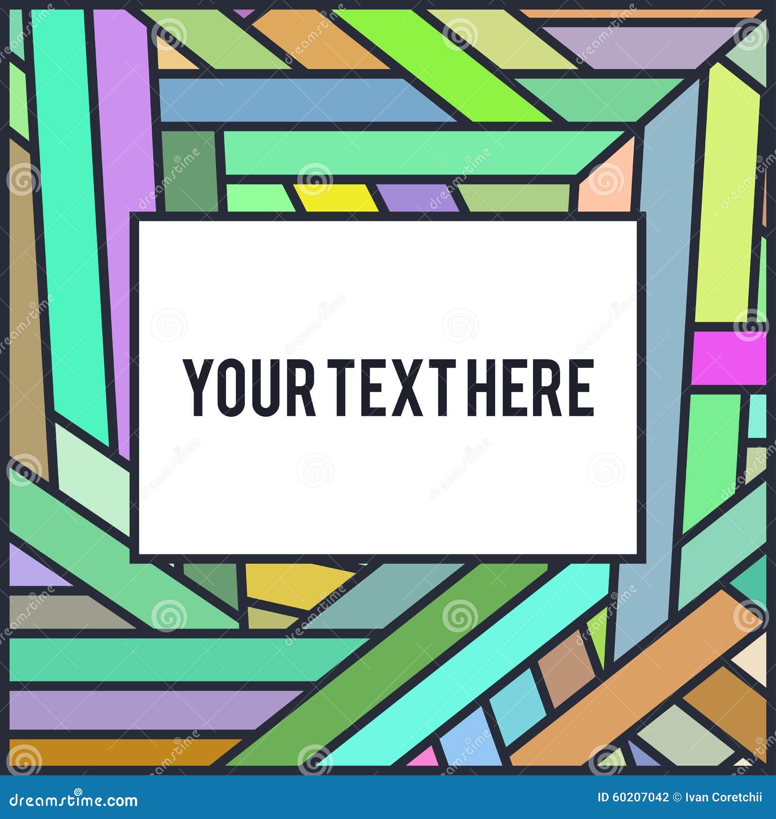 Colorful vector frame stock vector. Illustration of beauty - 60207042