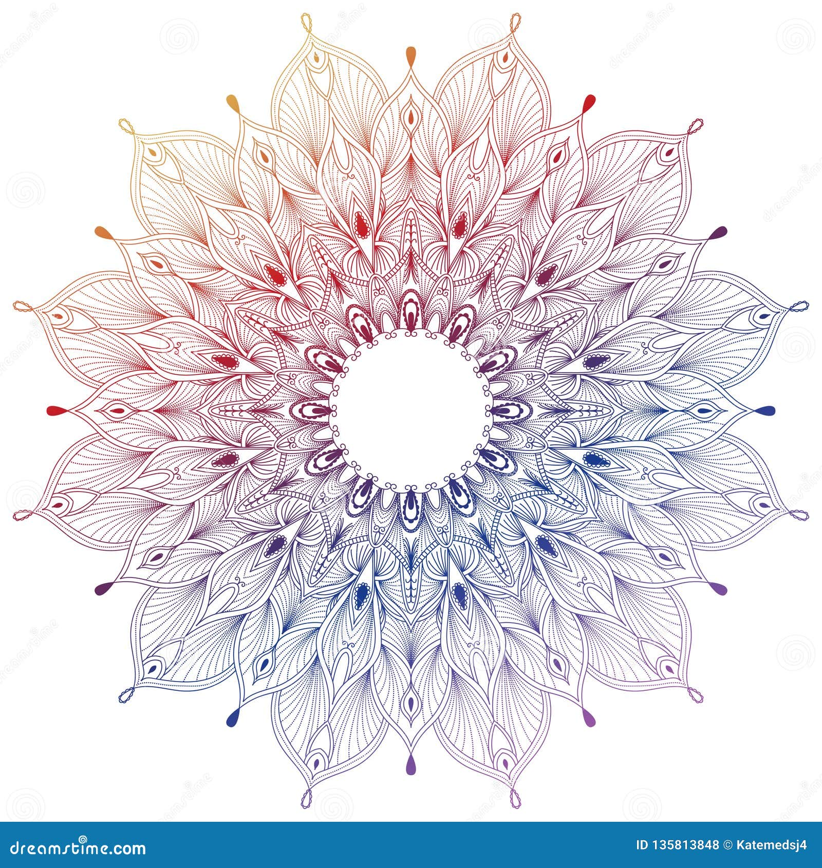Vector Gradient Mandala. Colorful Gradient Mandala. Stock Vector ...