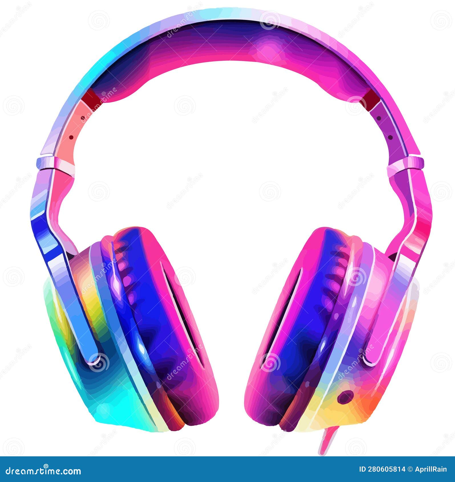 Colorful Vector Headphone Icon Stock Vector - Illustration of signs ...