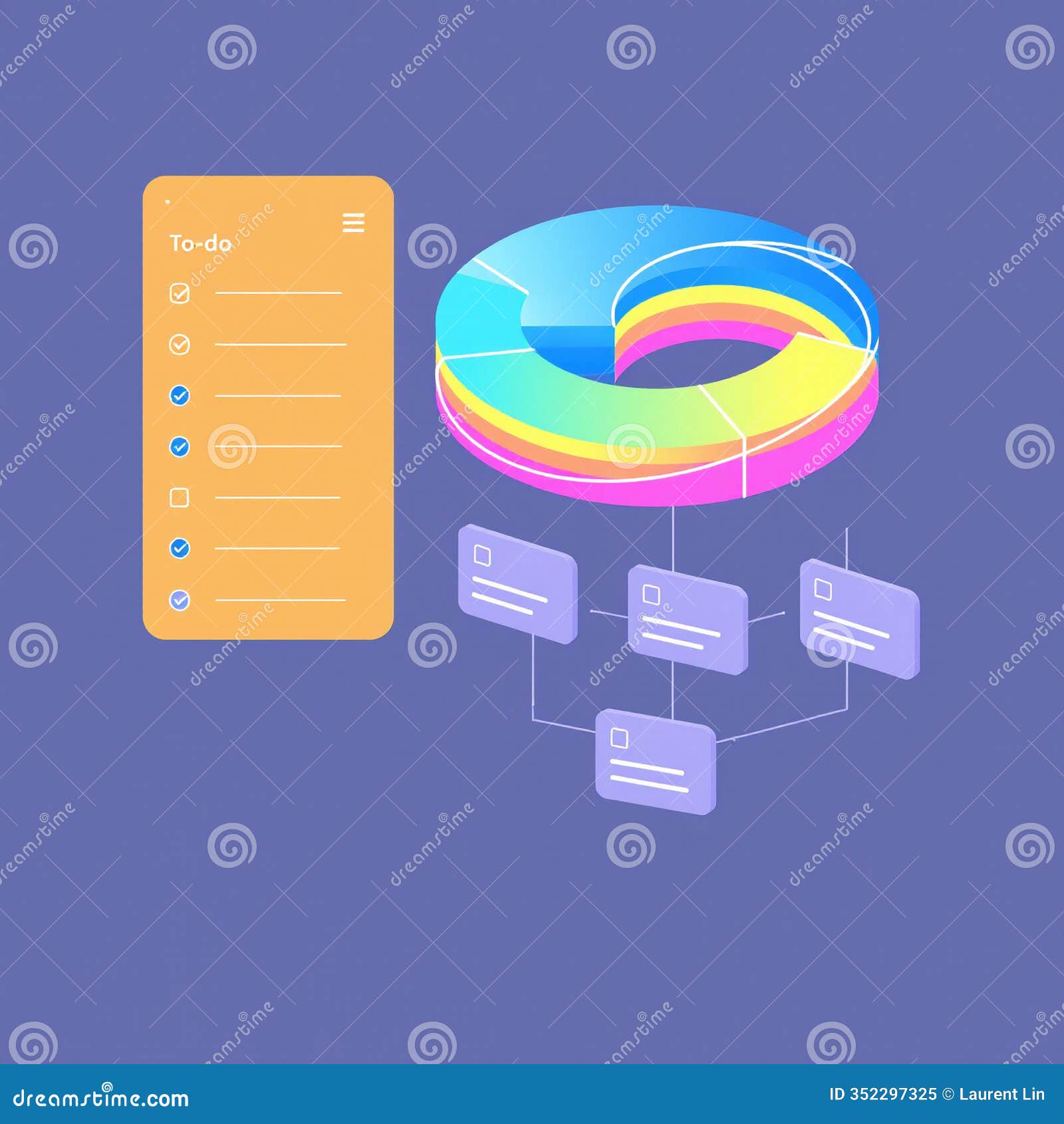 Task Completion Tracking Vector Illustration Stock Illustration ...