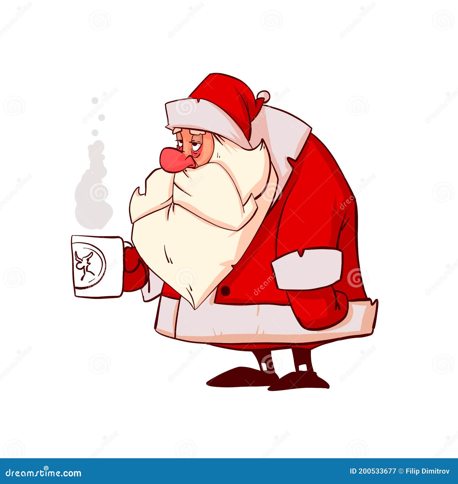 Cartoon Sick Santa Claus | CartoonDealer.com #200533677