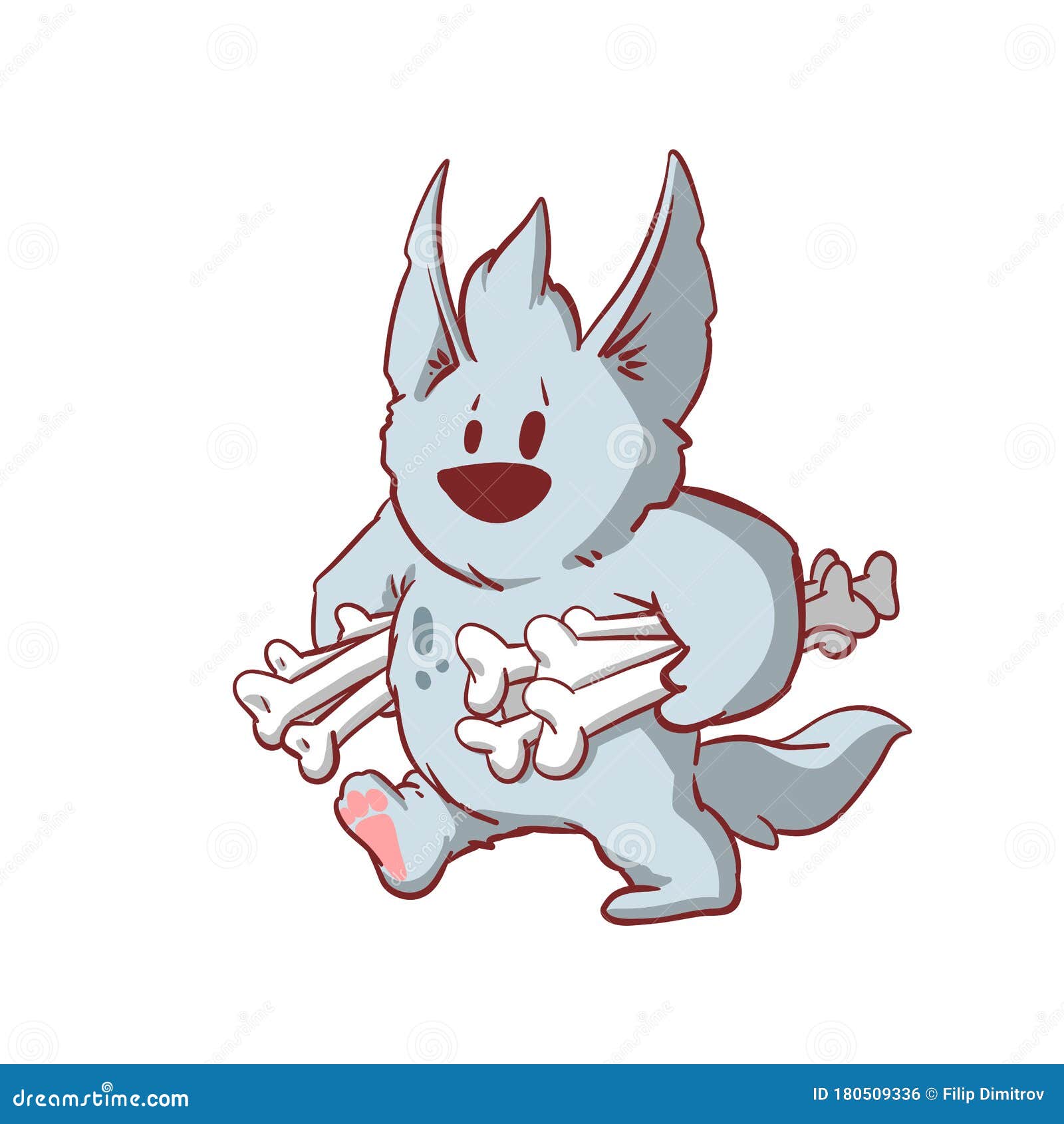 An Illustration Of Kid Werewolf, Cute And Looks Chibi. Good For Kids ...