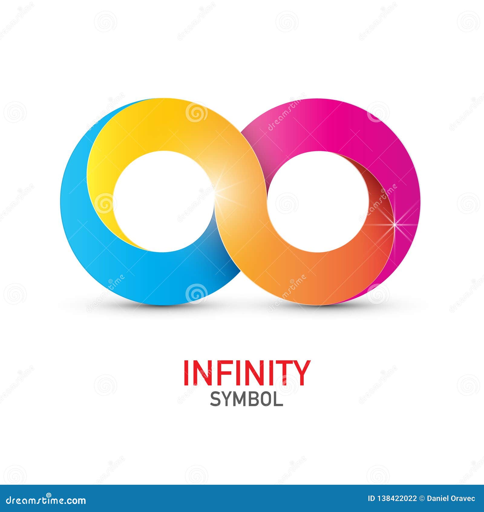 Colorful Vector Infinity Symbol. Endless Icon Stock Vector ...