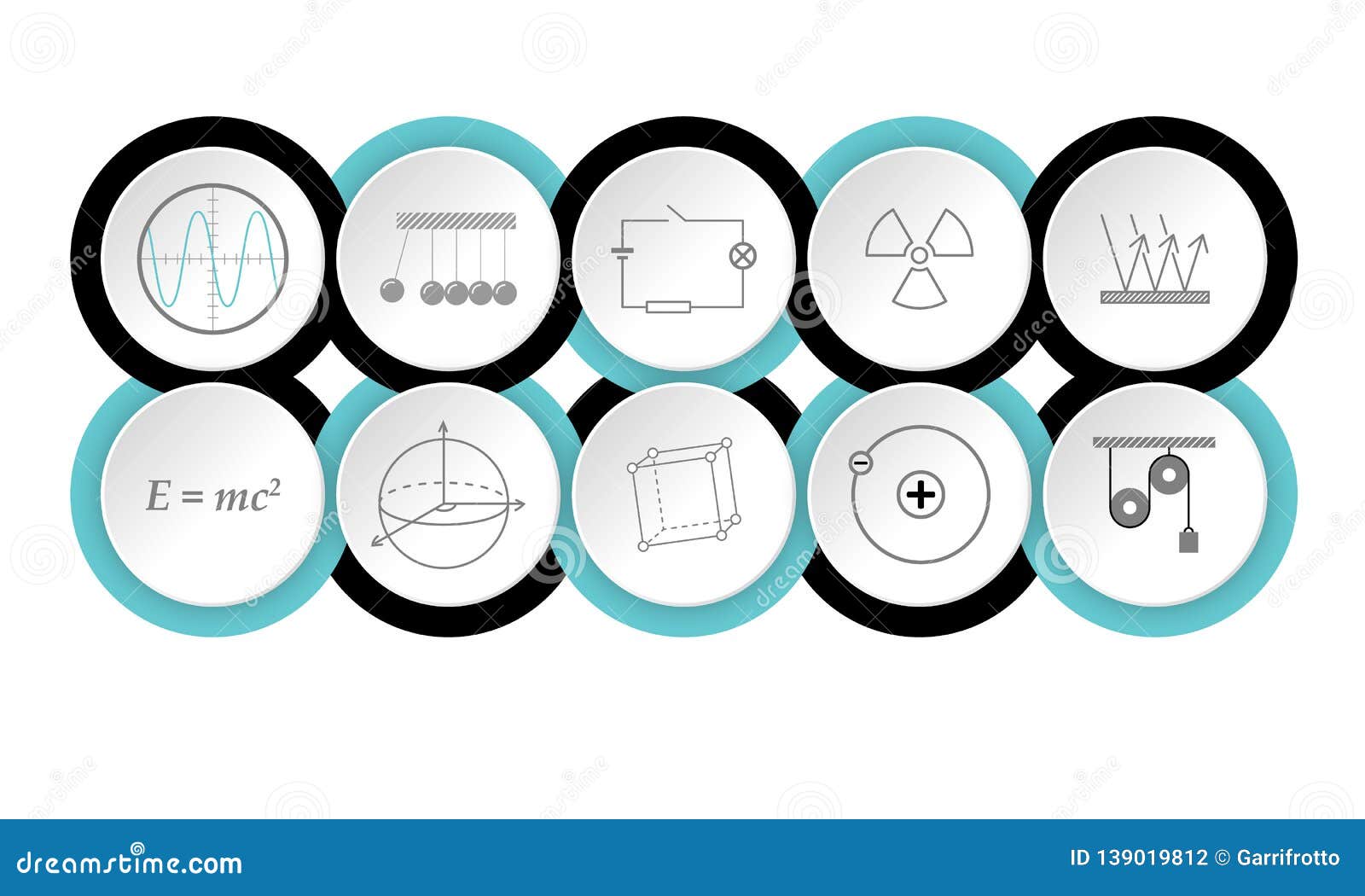 Topic of physics stock vector. Illustration of data - 139019812