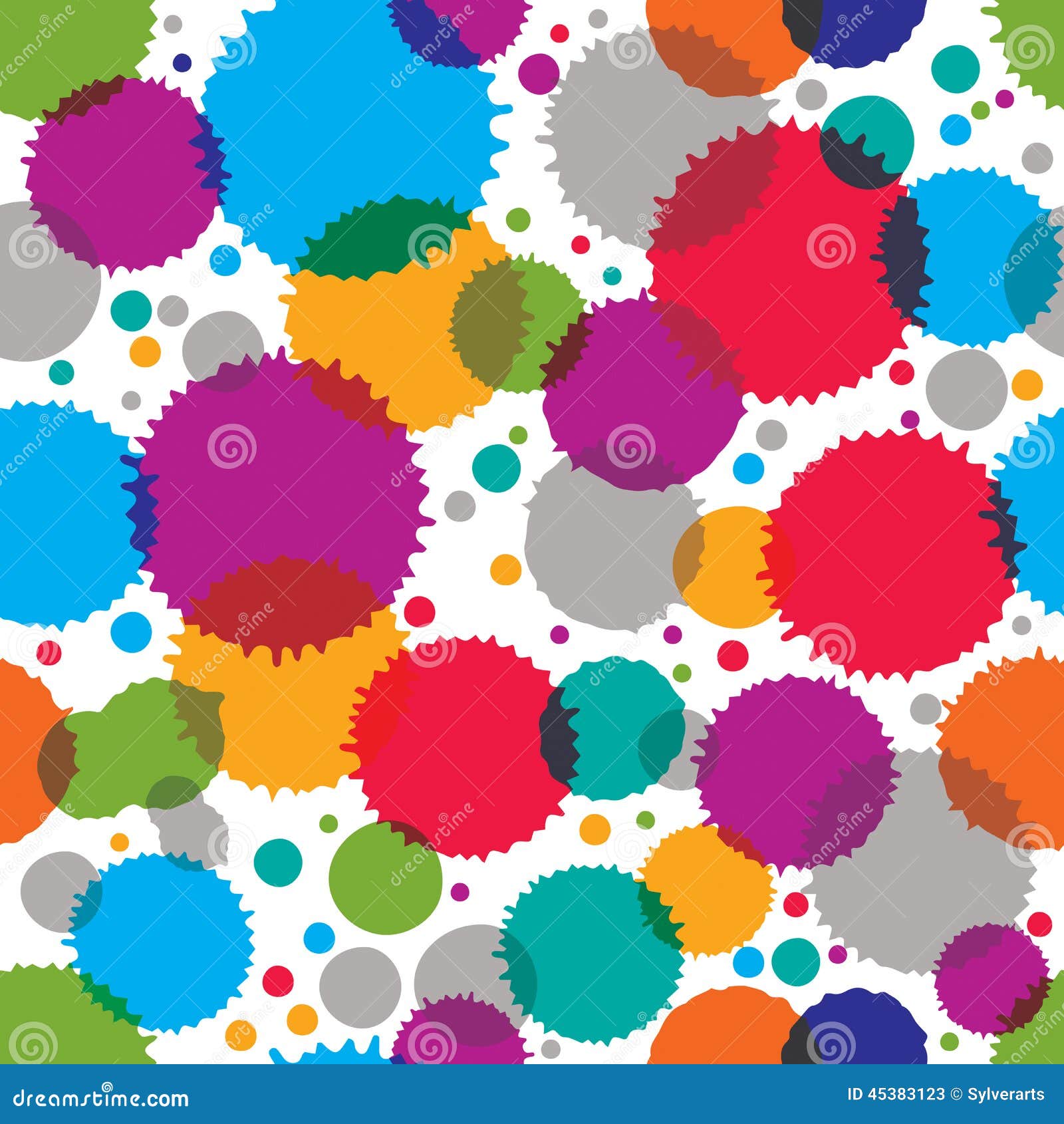 Colorful Vector Ink Splash Seamless Pattern Stock Vector - Illustration ...