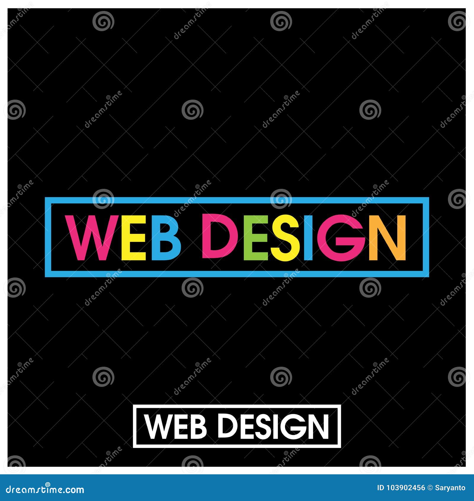 Colorful Vector Letters Icon. Word Web Design Vector Stock Vector ...