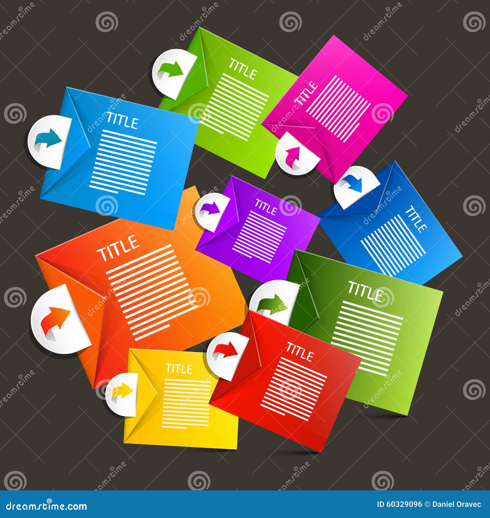 Colorful Vector Paper Sheets - Labels Stock Vector - Illustration of ...
