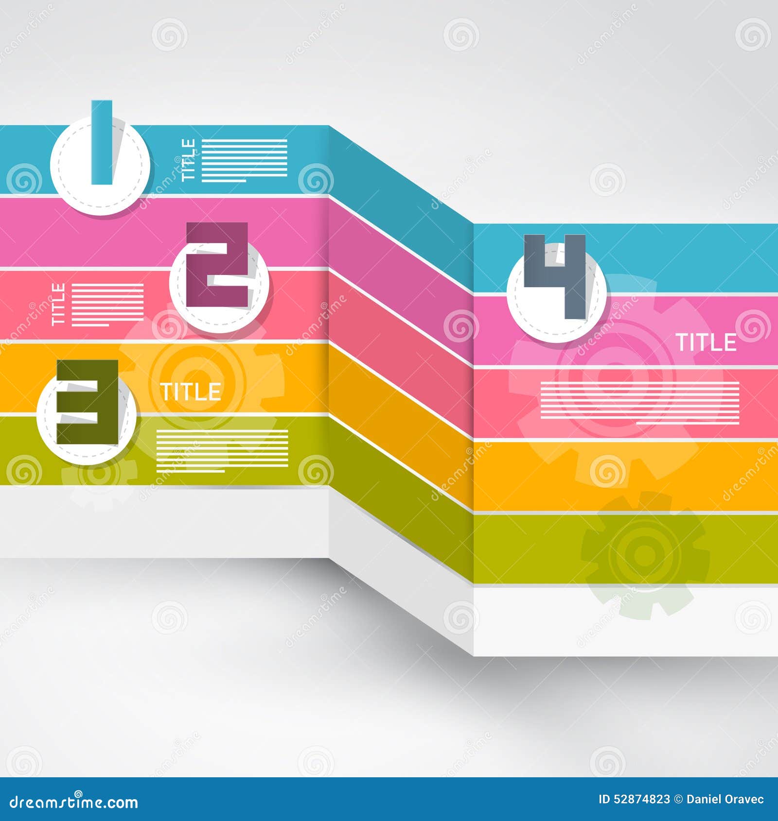 Colorful Vector Progress Steps for Tutorial Stock Vector - Illustration ...