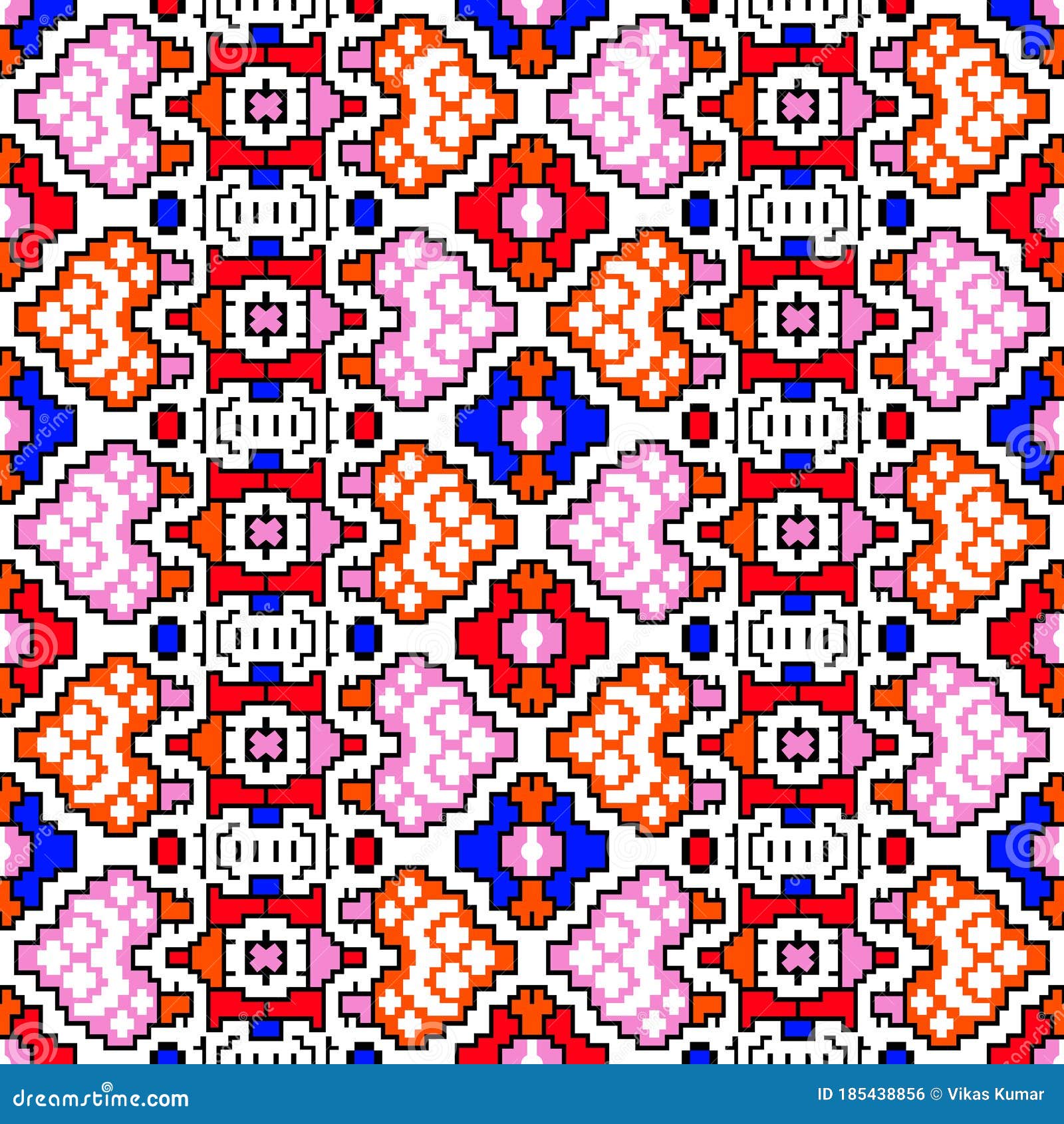 Colorful Vector Psychedelic Pixels Background Beautiful Pattern Design ...