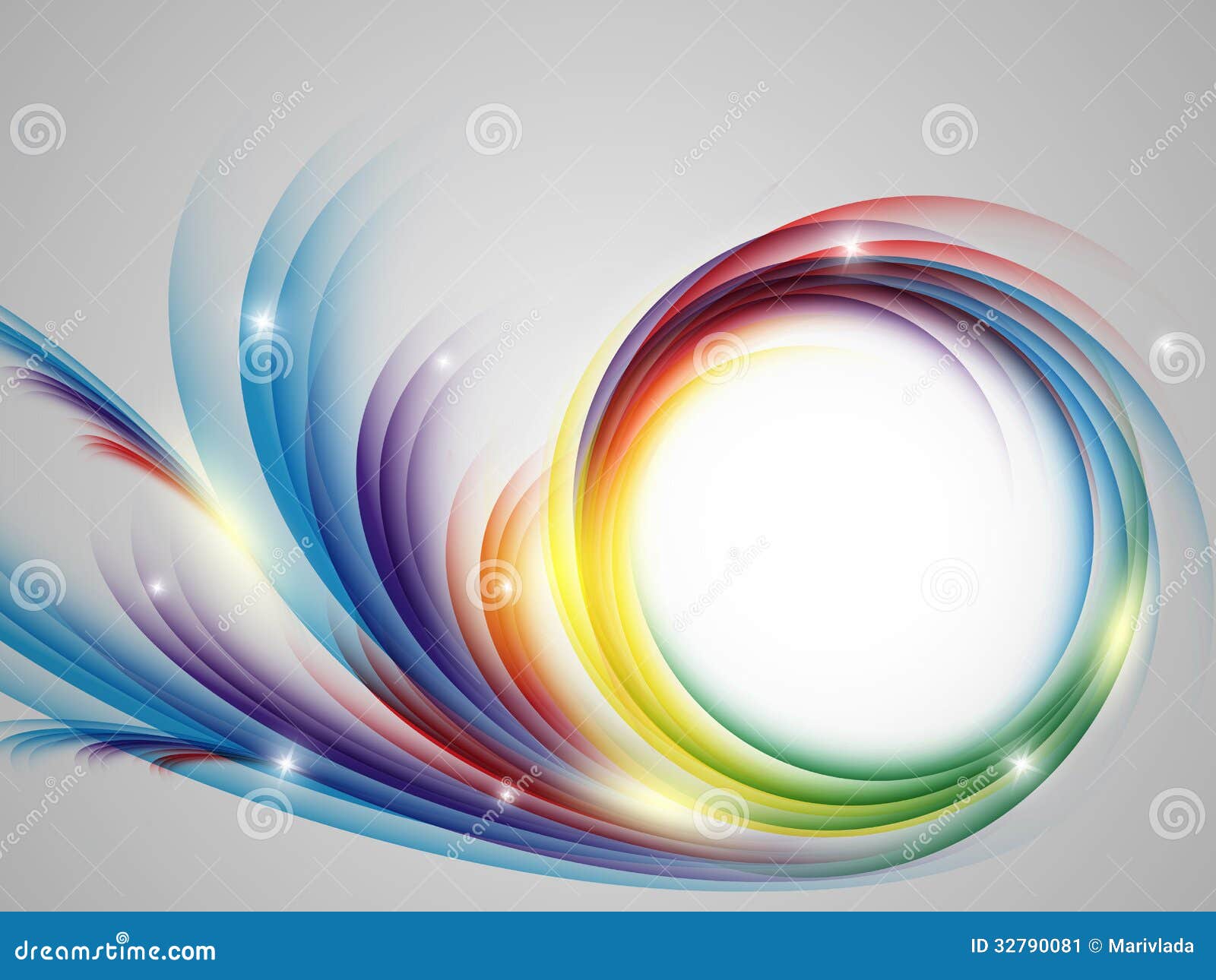 Colorful Vector Rainbow Backdrop Stock Vector - Illustration of light ...