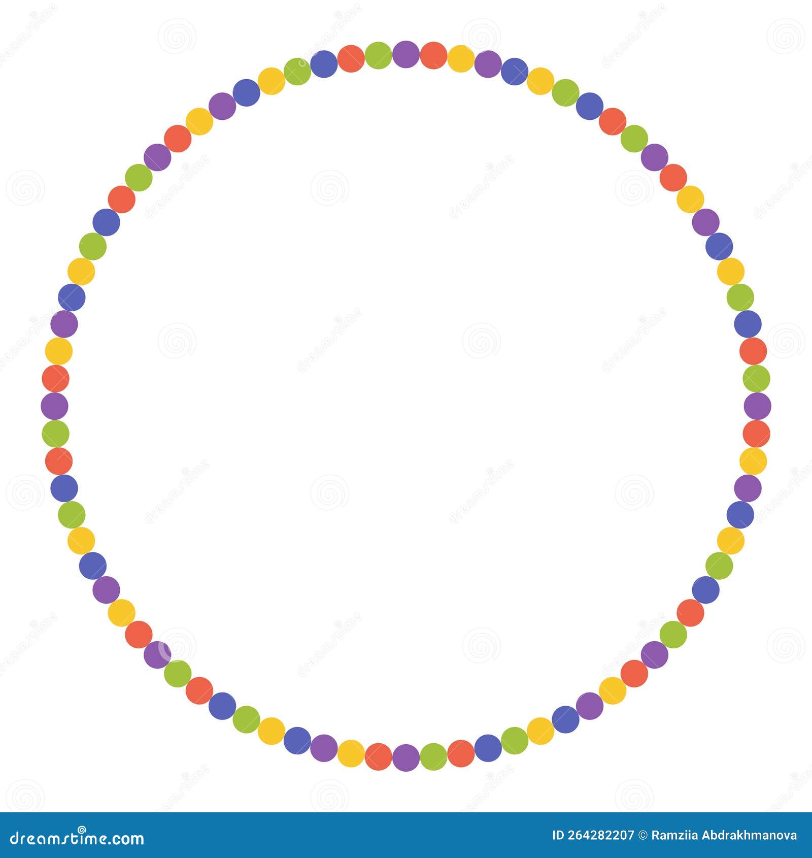 Colorful Vector Round Frame. Multi Color Circles Stock Vector ...