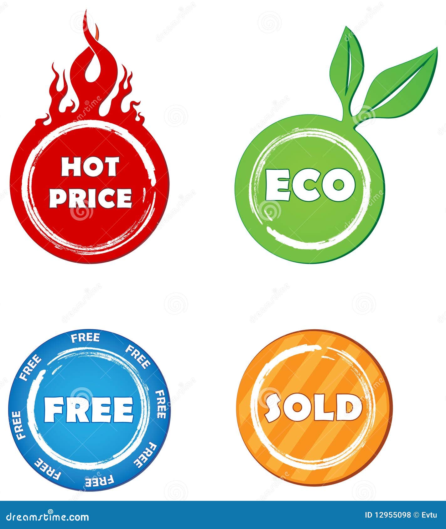 Colorful Vector Sale Stickers Stock Vector - Illustration of price ...