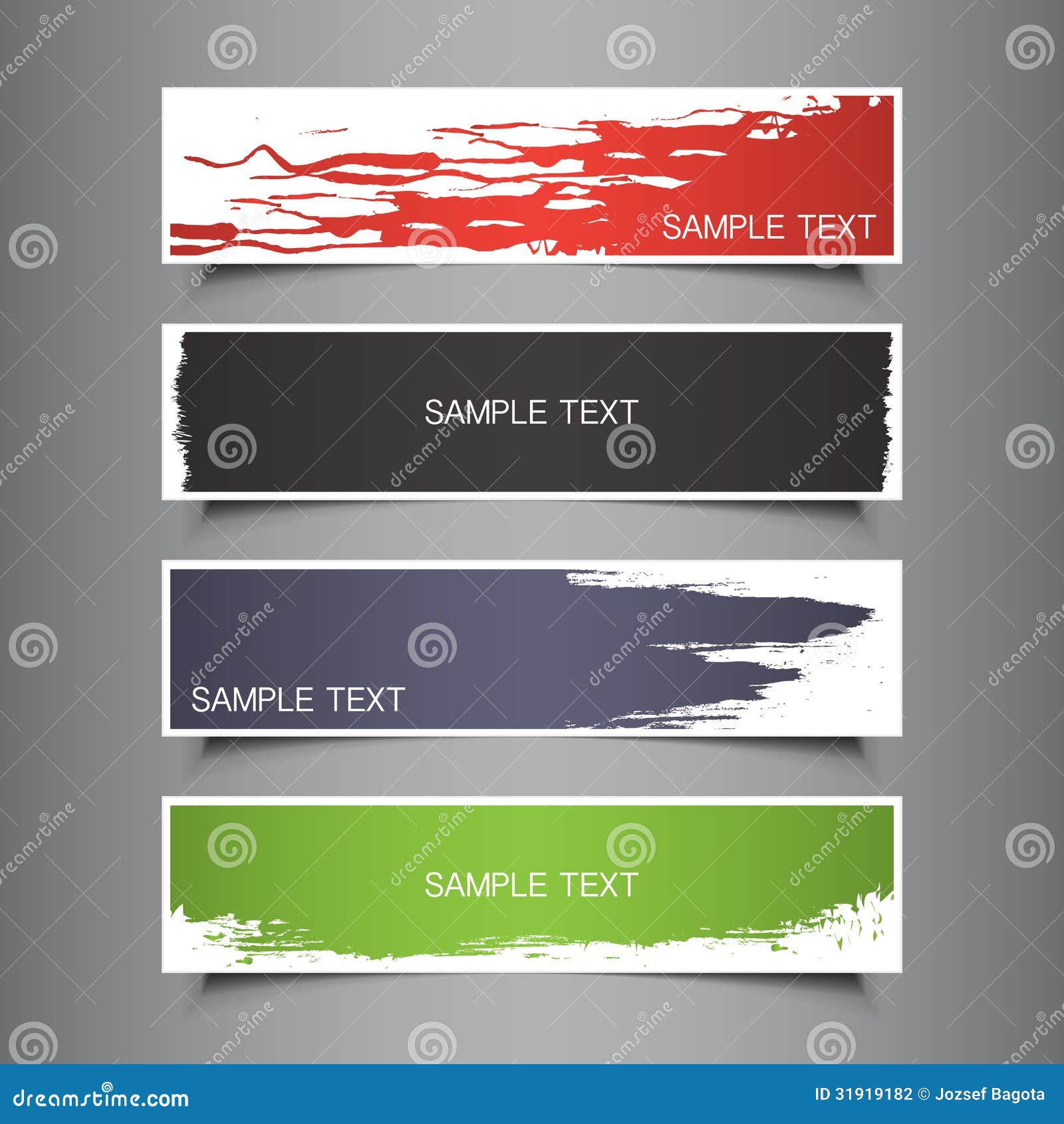 Colorful Vector Set Of Three Header Designs | CartoonDealer.com #31919182