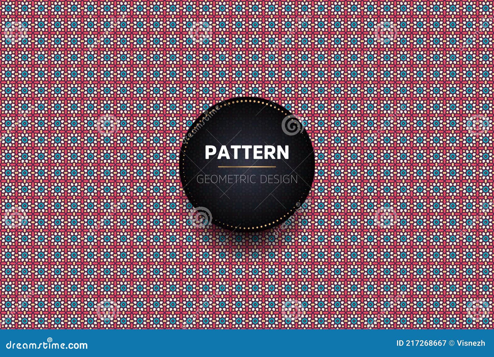 A Colorful Vector Simple Geometric Pattern Stock Image - Image of silk ...