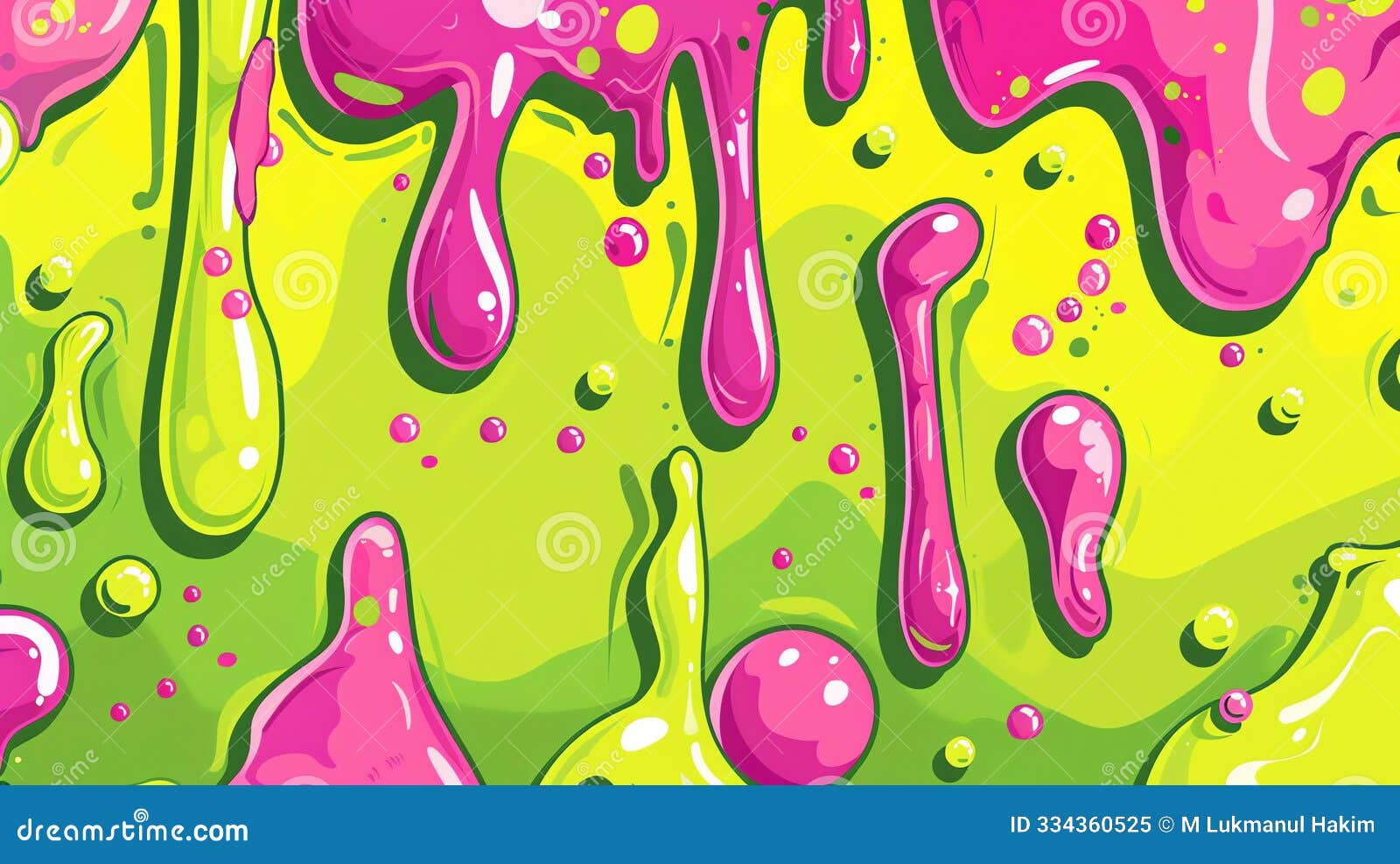 Colorful Vector Slime Water Drop Pattern for Light Green Background ...
