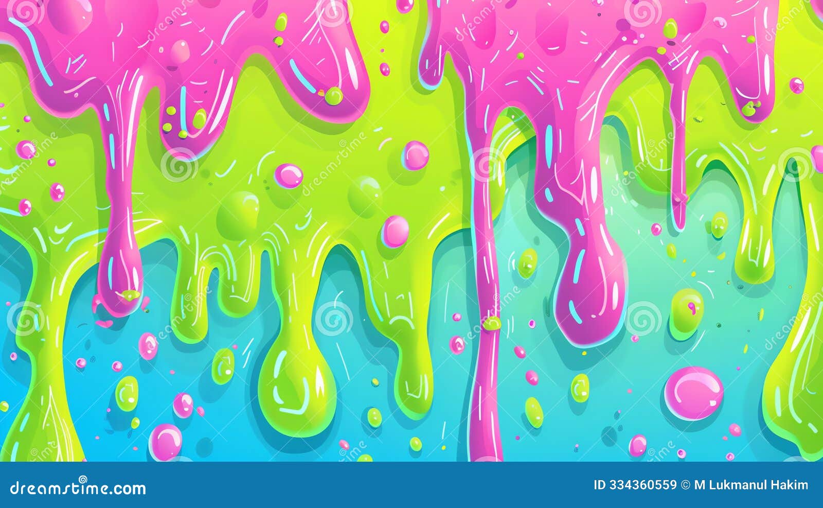 Colorful Vector Slime Water Drop Pattern for Light Green Background ...