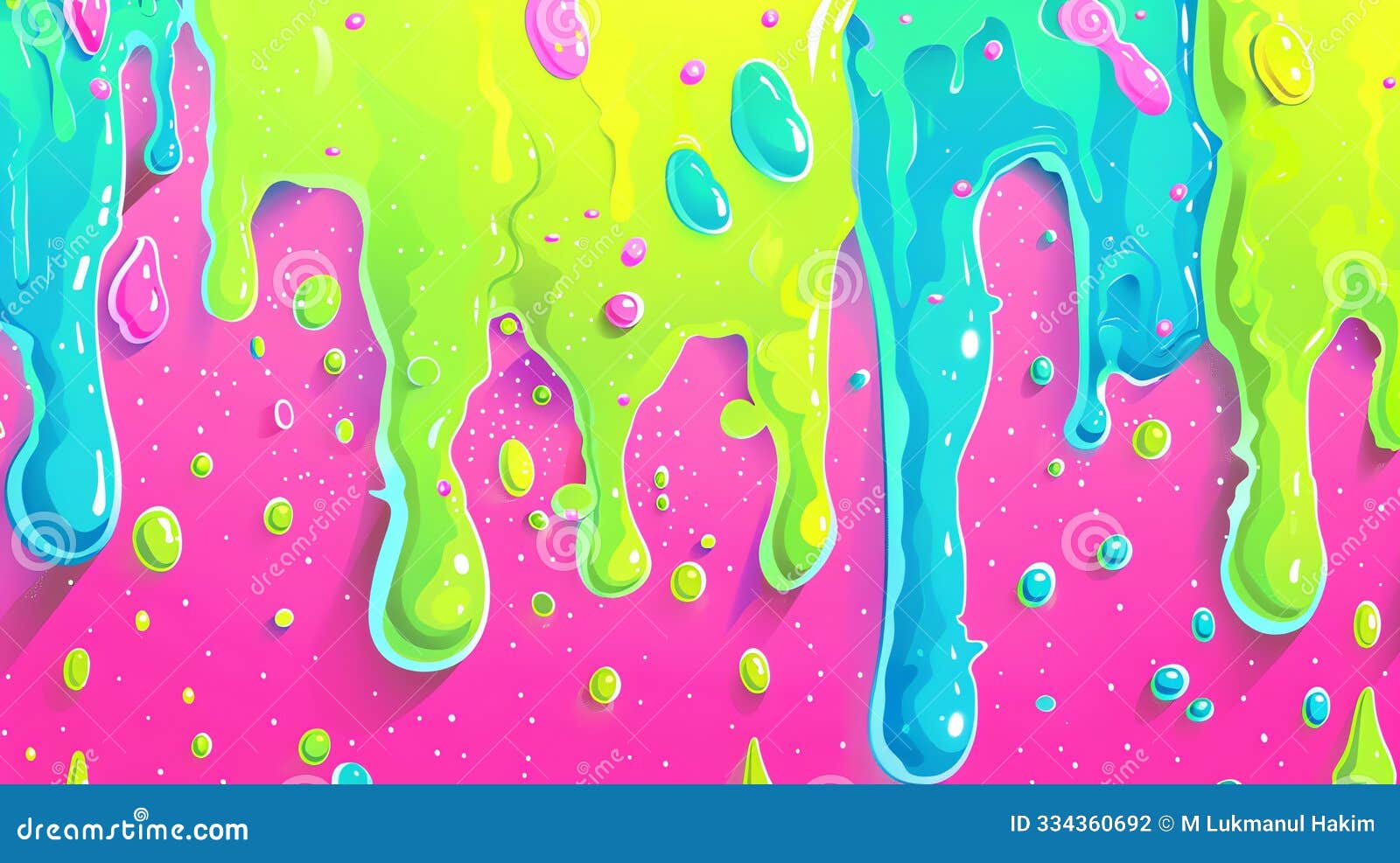 Colorful Vector Slime Water Drop Pattern for Light Green Background ...
