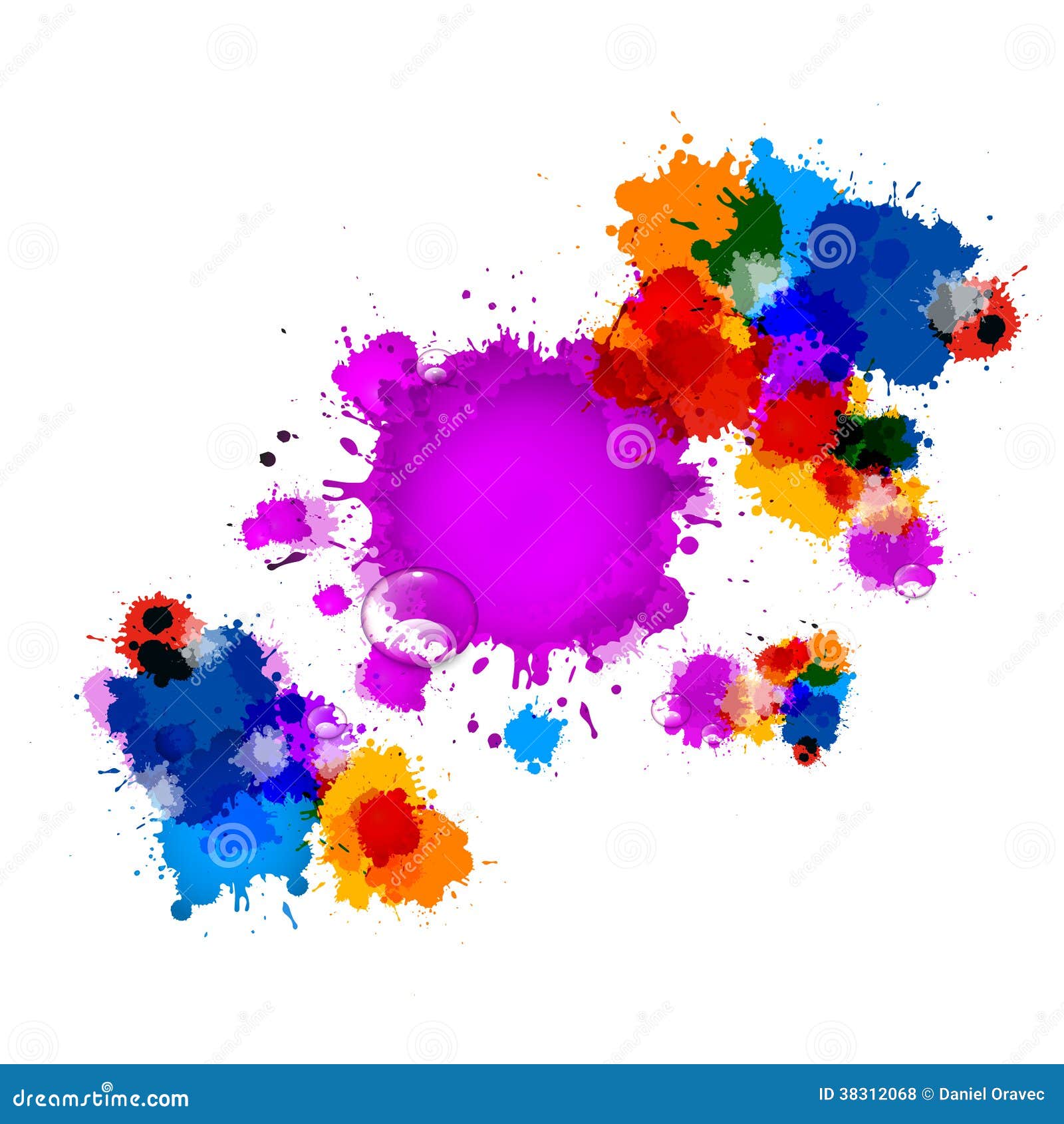 Colorful Vector Stains stock vector. Illustration of purple - 38312068