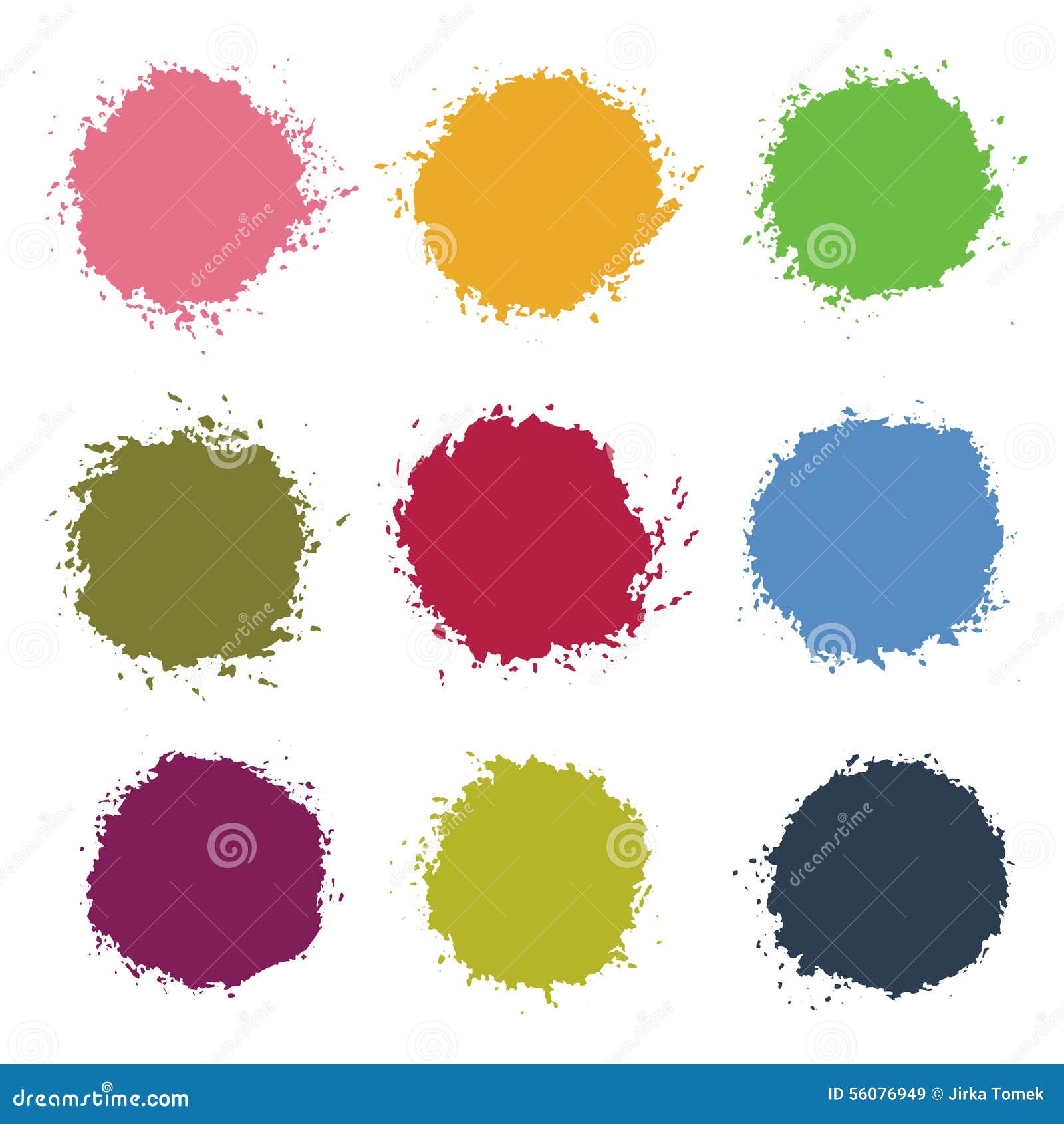 Colorful Vector Stains, Blots, Splashes Set Stock Vector - Illustration ...
