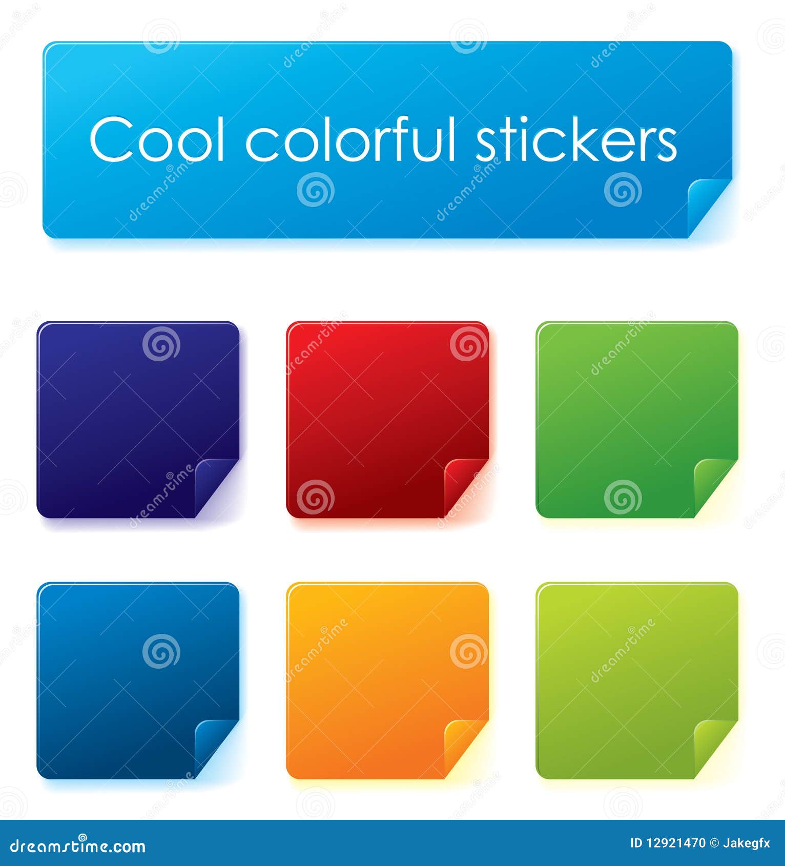 Colorful vector stickers stock vector. Illustration of icon - 12921470