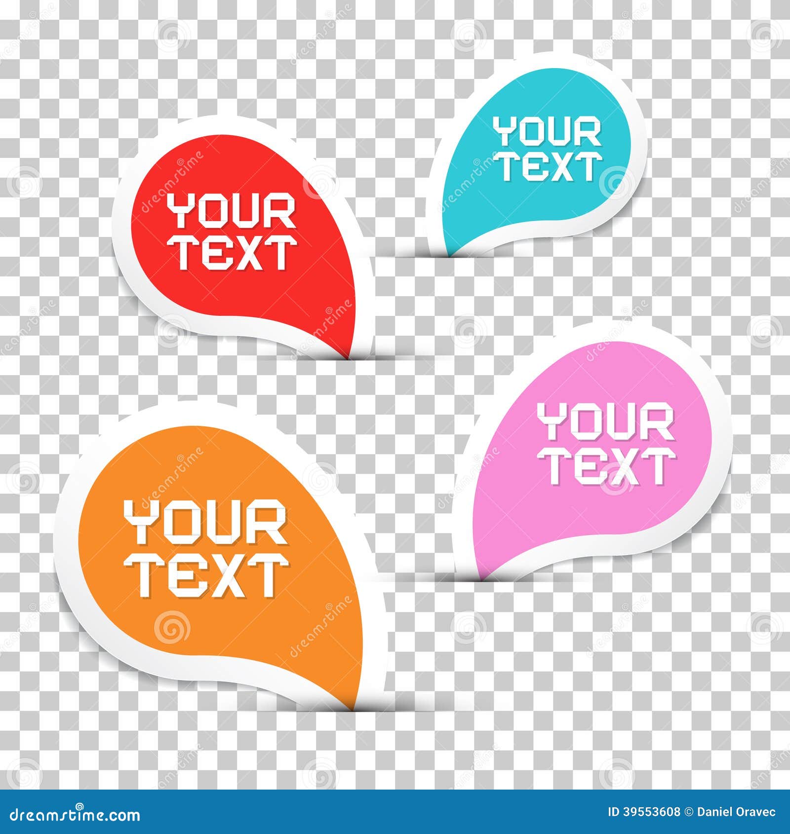 Colorful Vector Stickers Set Stock Vector - Illustration of colorful ...