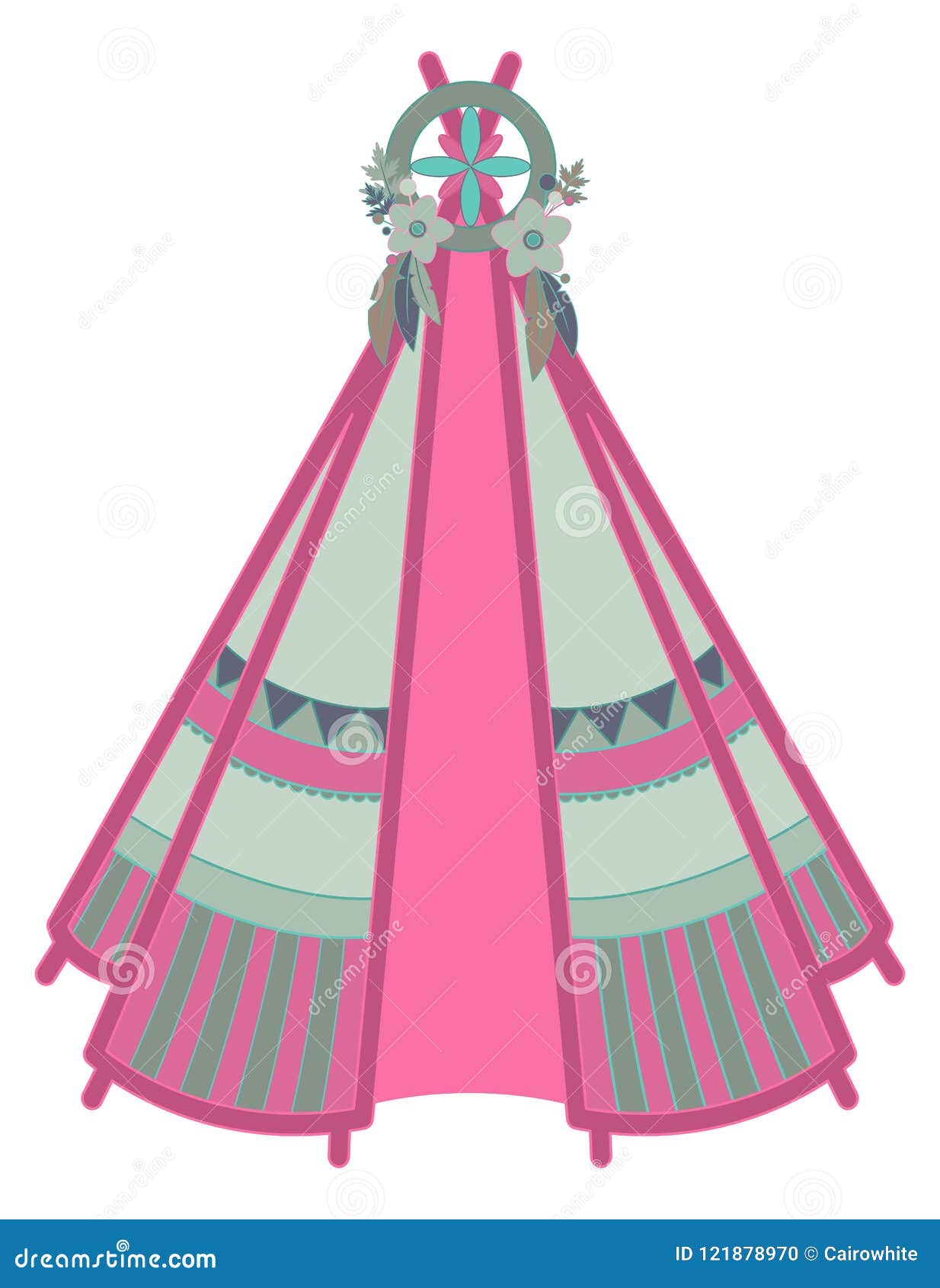Colorful vector teepee stock vector. Illustration of boho - 121878970