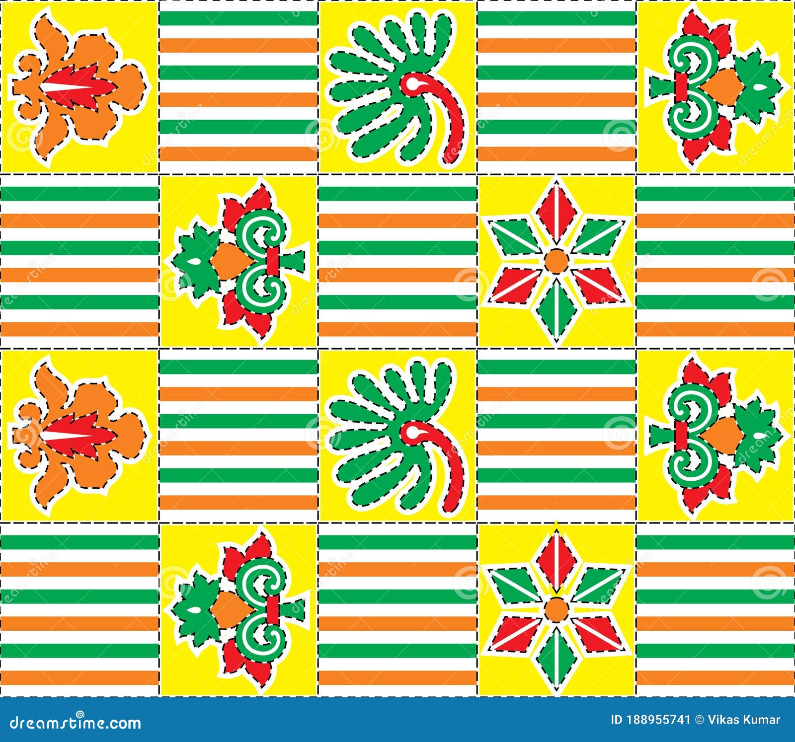 Colorful Vector Tiles Pattern Background Design Stock Vector ...