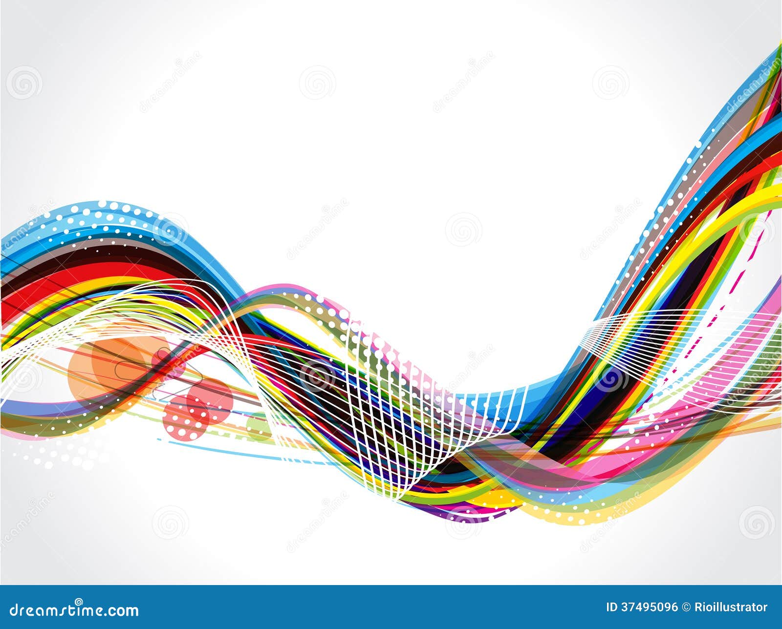 Colorful Vector Wave Background Stock Vector - Illustration of graphic ...