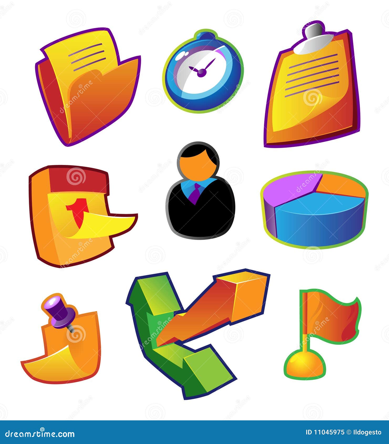 Colorful Vectors: Business Workflow Stock Vector - Illustration of ...