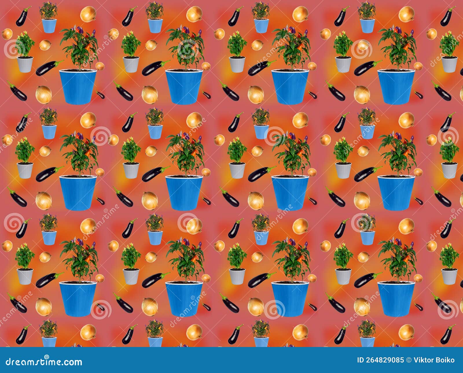 Bright Colorful Print Repeating from Different Vegetables Stock ...