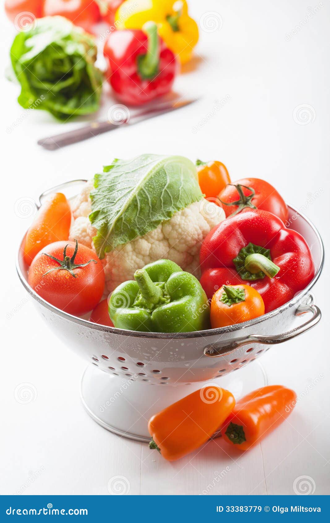 Colorful Vegetables in Colander Stock Image - Image of vegetable ...