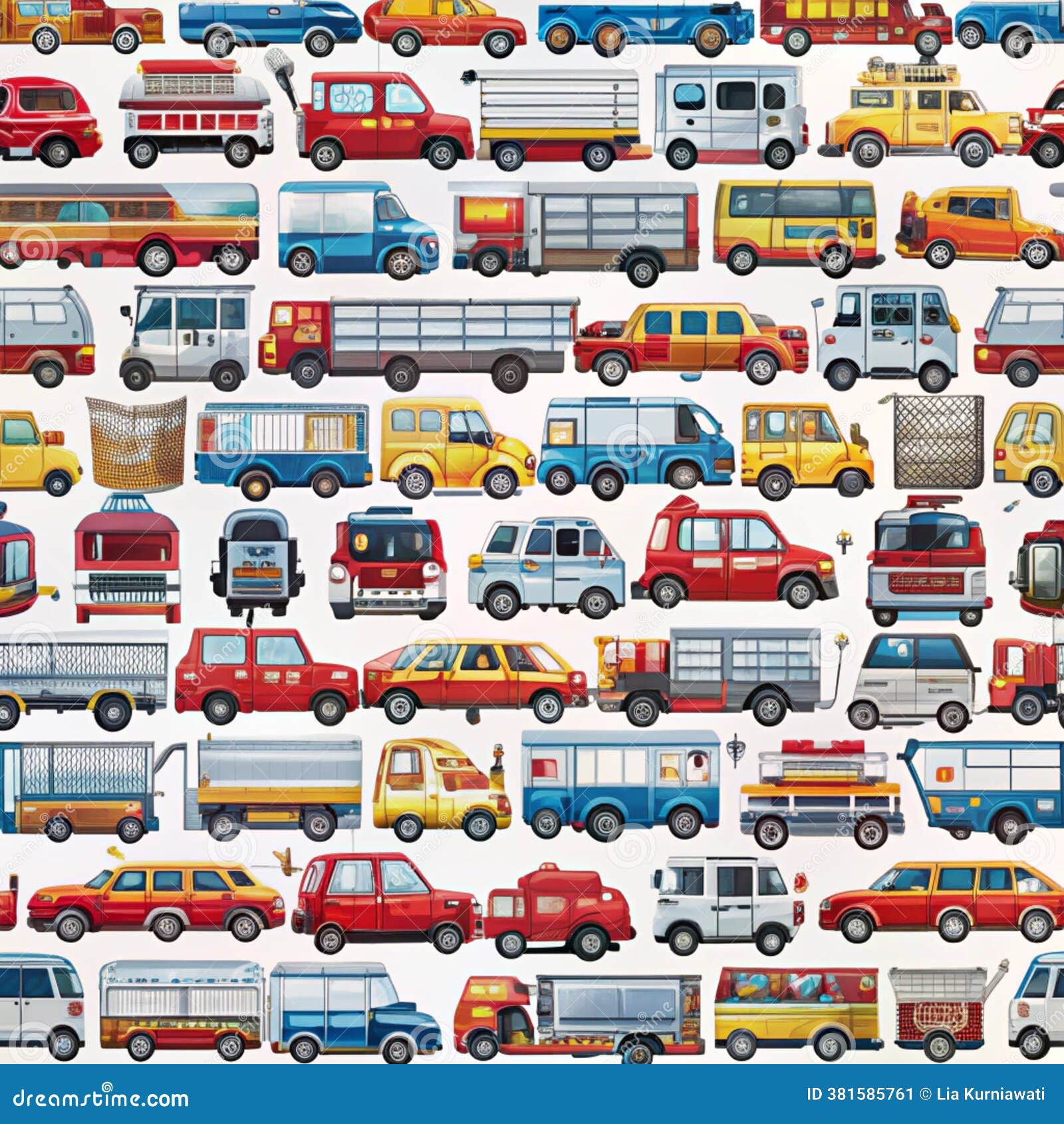 Vehicle Pattern Illustration Cartoon Illustration Cartoon Drawing And ...