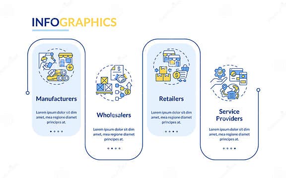 Colorful Vendor Management Layout with Line Icons Stock Illustration ...