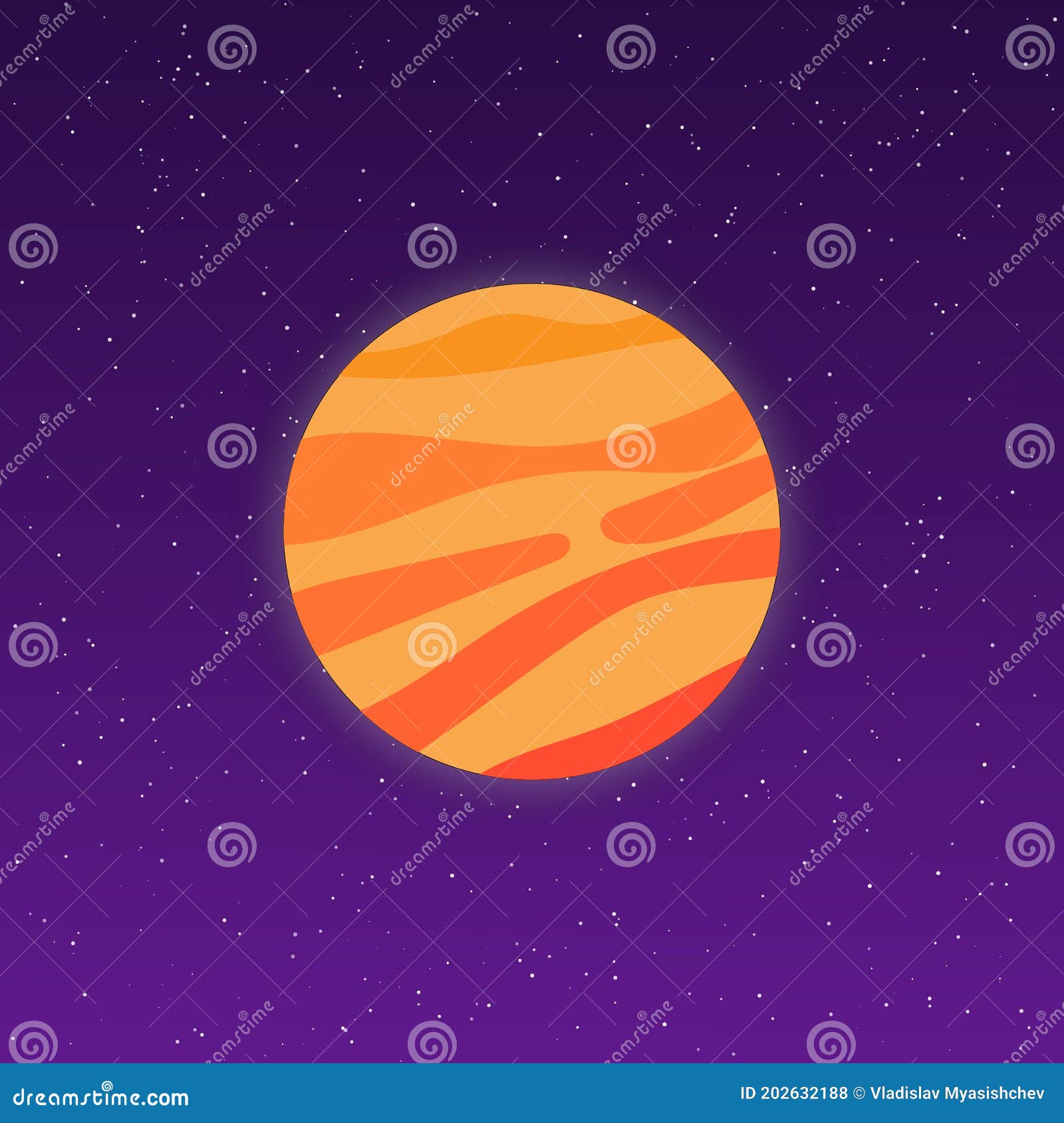Colorful venus planet icon stock illustration. Illustration of colorful ...