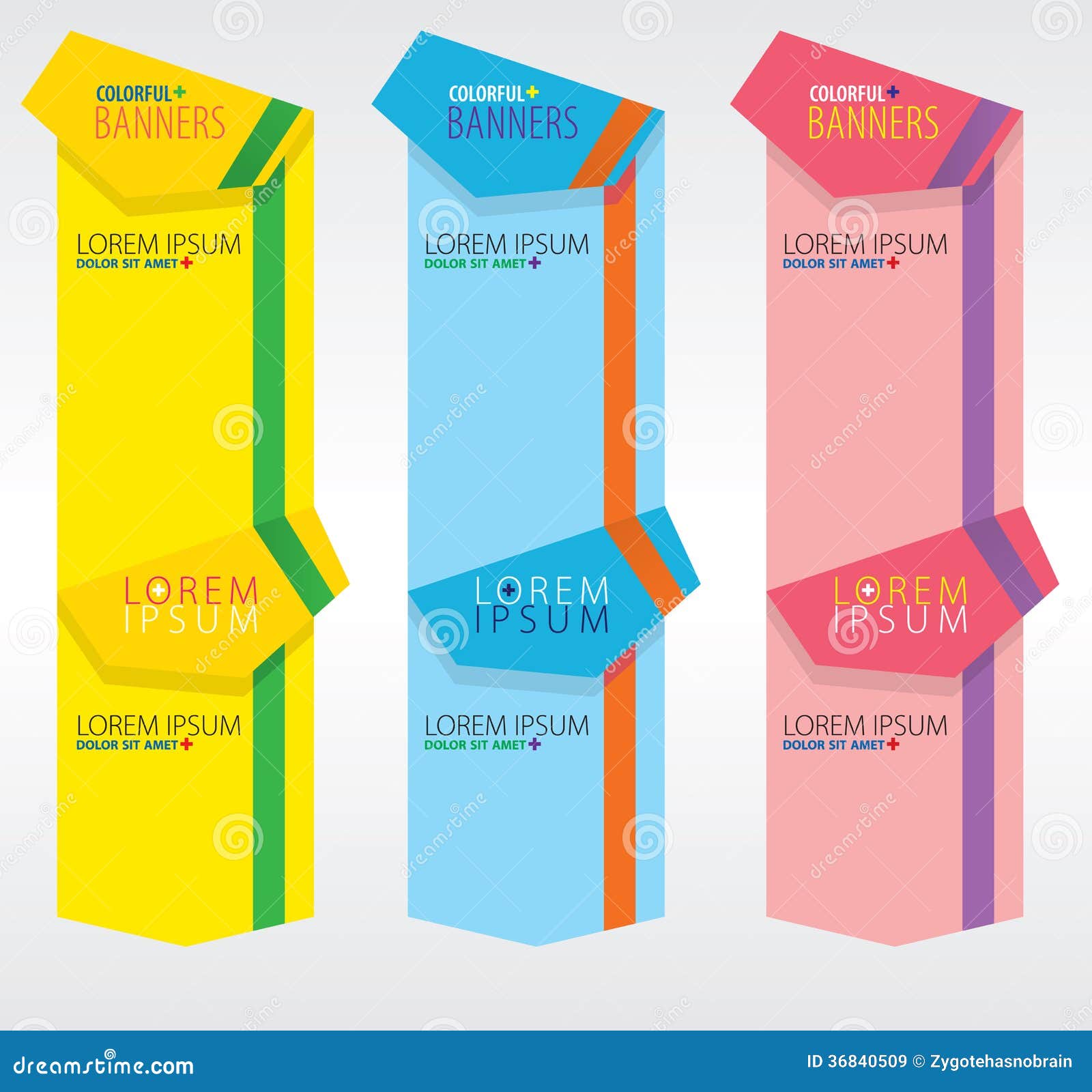 Colorful Vertical Banners. stock vector. Illustration of banner - 36840509