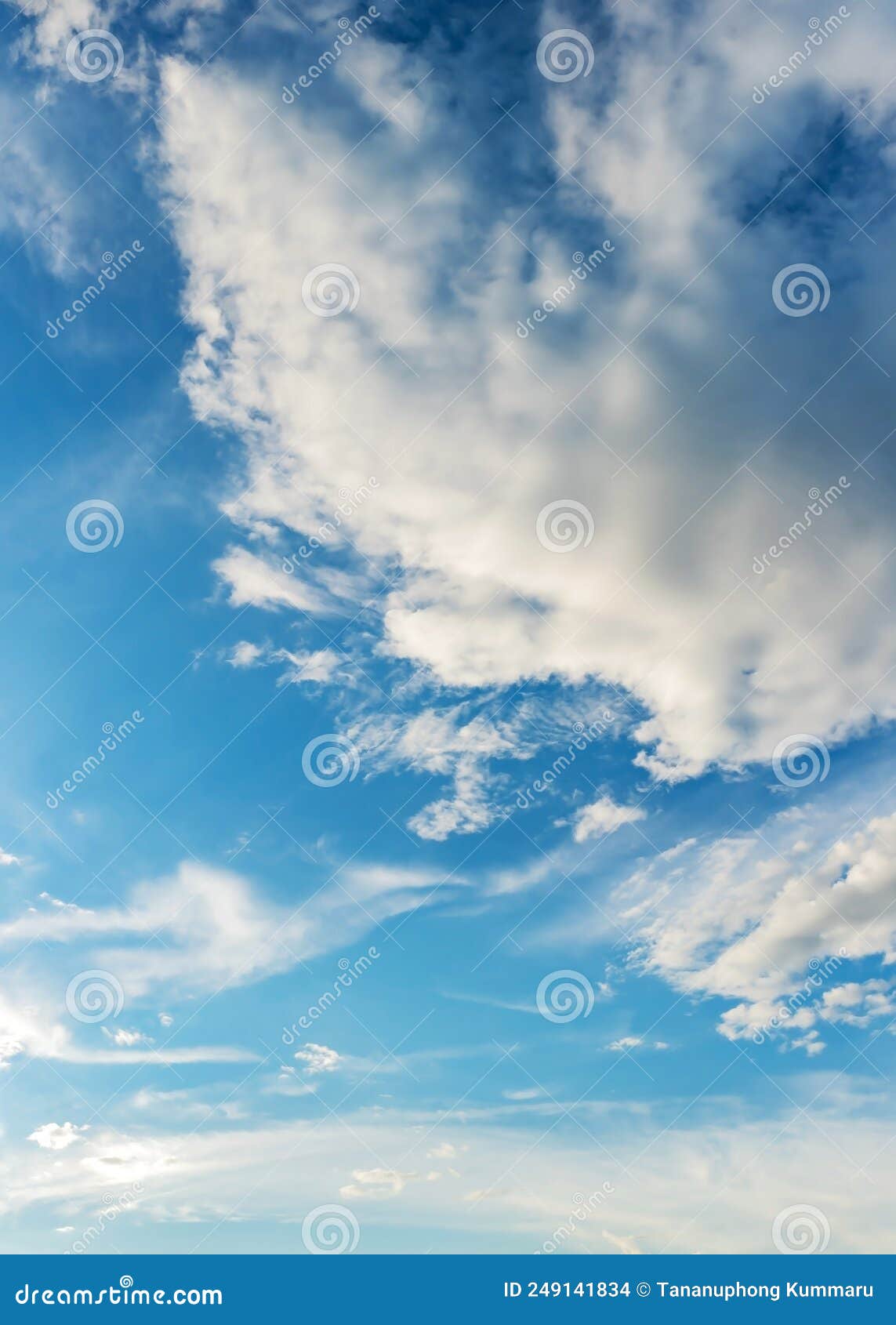 Colorful Vertical Sky with Cloud Stock Photo - Image of fluffy ...