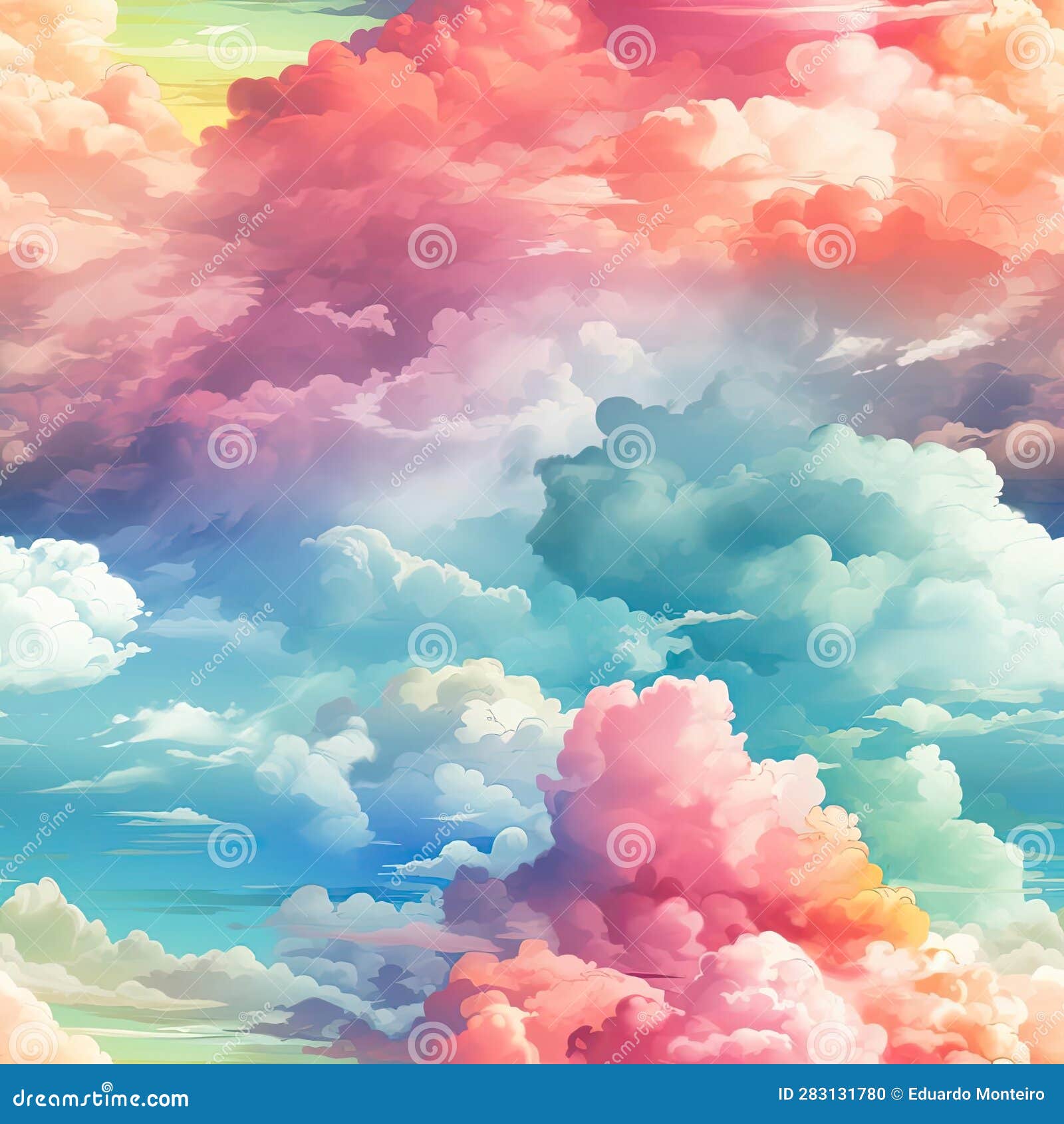 Colorful and Vibrant Clouds in the Sky, Creating Hyper-detailed ...