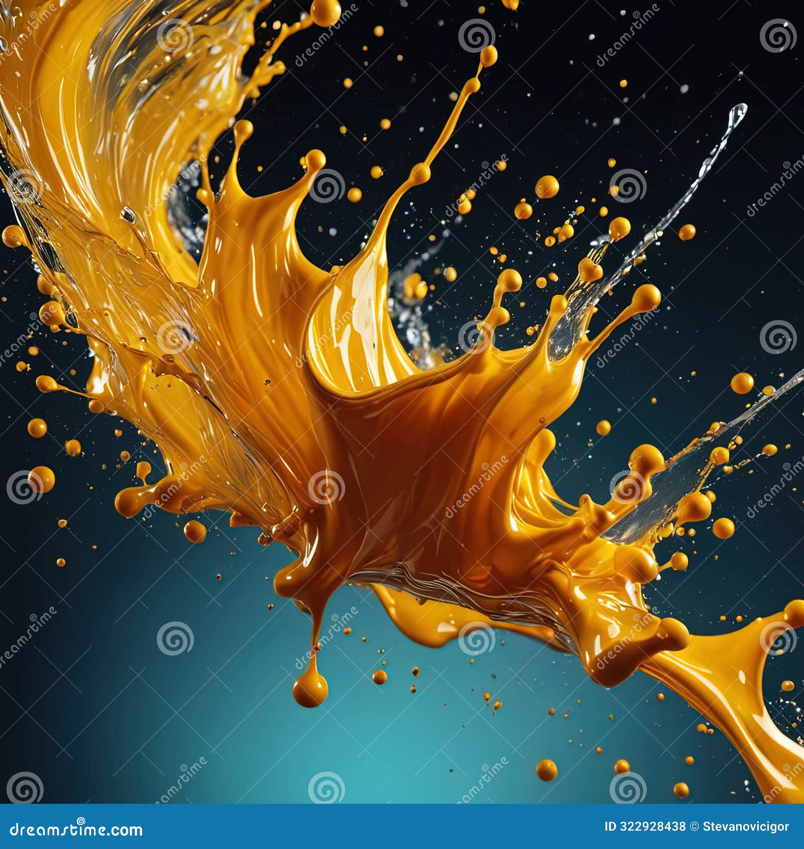 Colorful Vibrant Dynamic Fluid Pour and Splash Stock Illustration ...