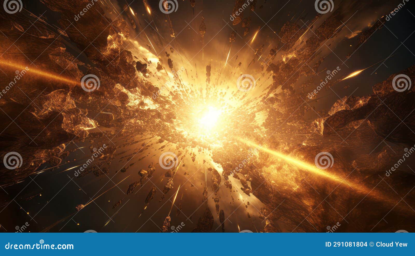 Colorful and Vibrant Explosion of Lights Stock Illustration ...